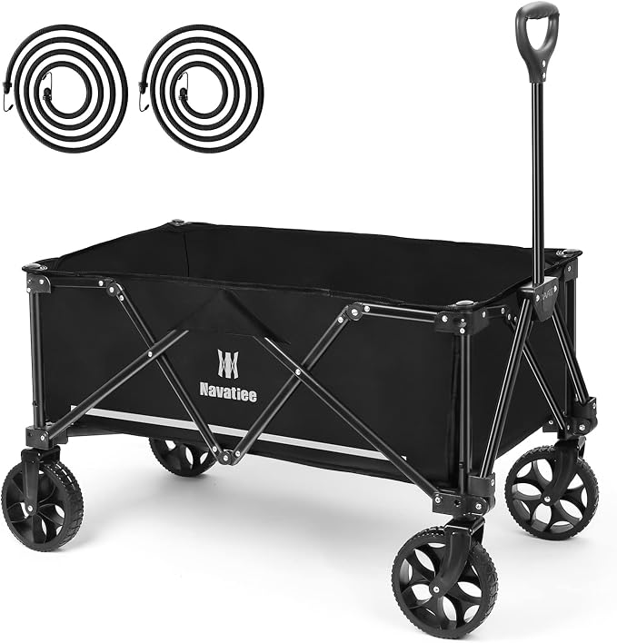 Amazon.com: Navatiee Collapsible Folding Wagon, Wagon Cart Heavy Duty ...