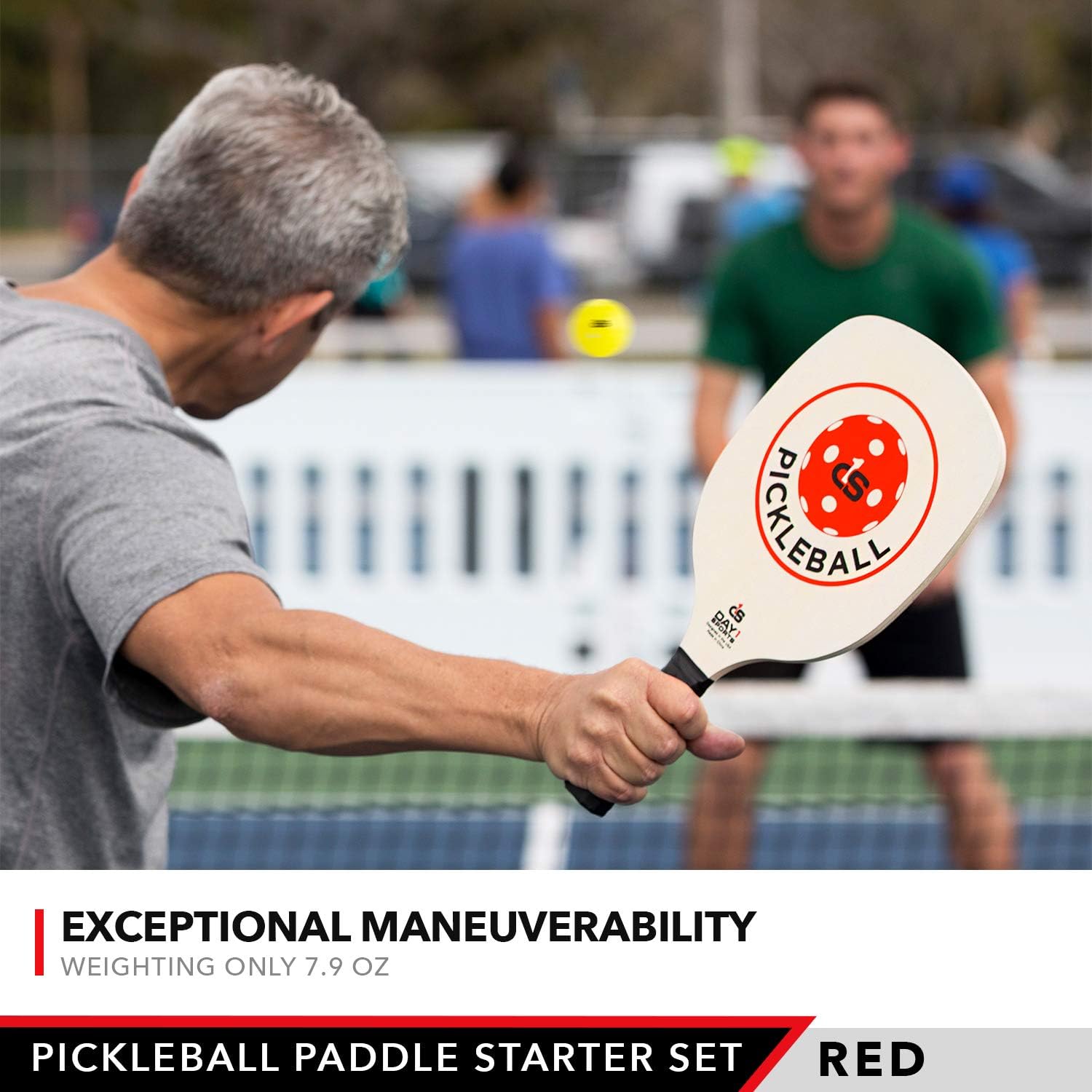 Pickleball Paddle Starter Set in RED or Blue – 2 Paddles, Carry Bag, 4 ...