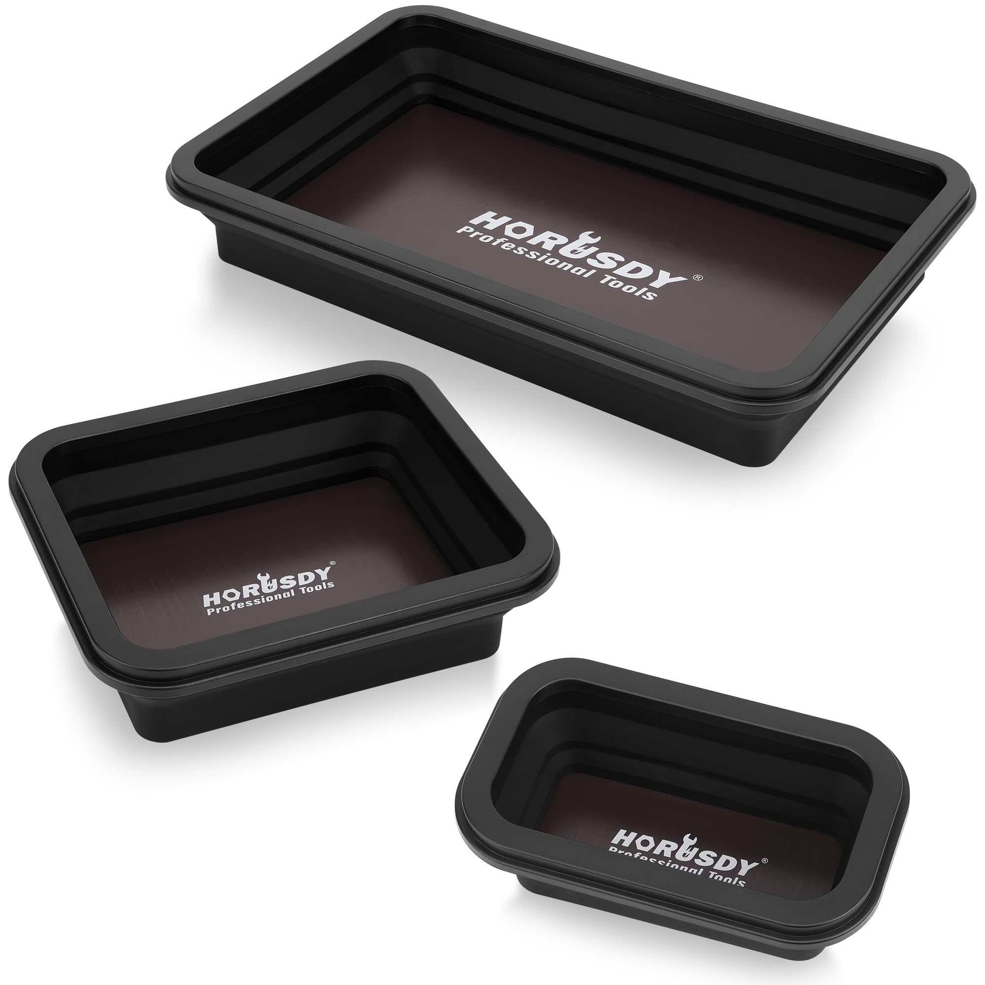 Amazon.com: HORUSDY 3-Piece Magnetic Parts Tray Set, Tool Trays for ...