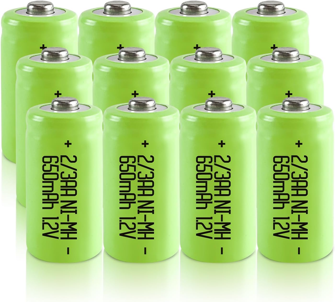 JINTION NIMH 2/3AAA Rechargeable 2/3 AAA Batteries 1.2V 400mAh ...