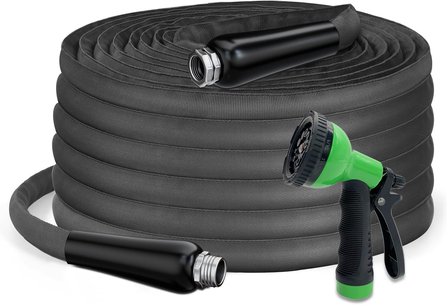 Amazon.com : Garden Hose 100ft - Fabric Covered, NON-EXPANDABLE Water ...