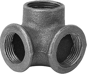 Amazon.com: LUCASPP Black Tee fitting 90° malleable iron pipe connector ...