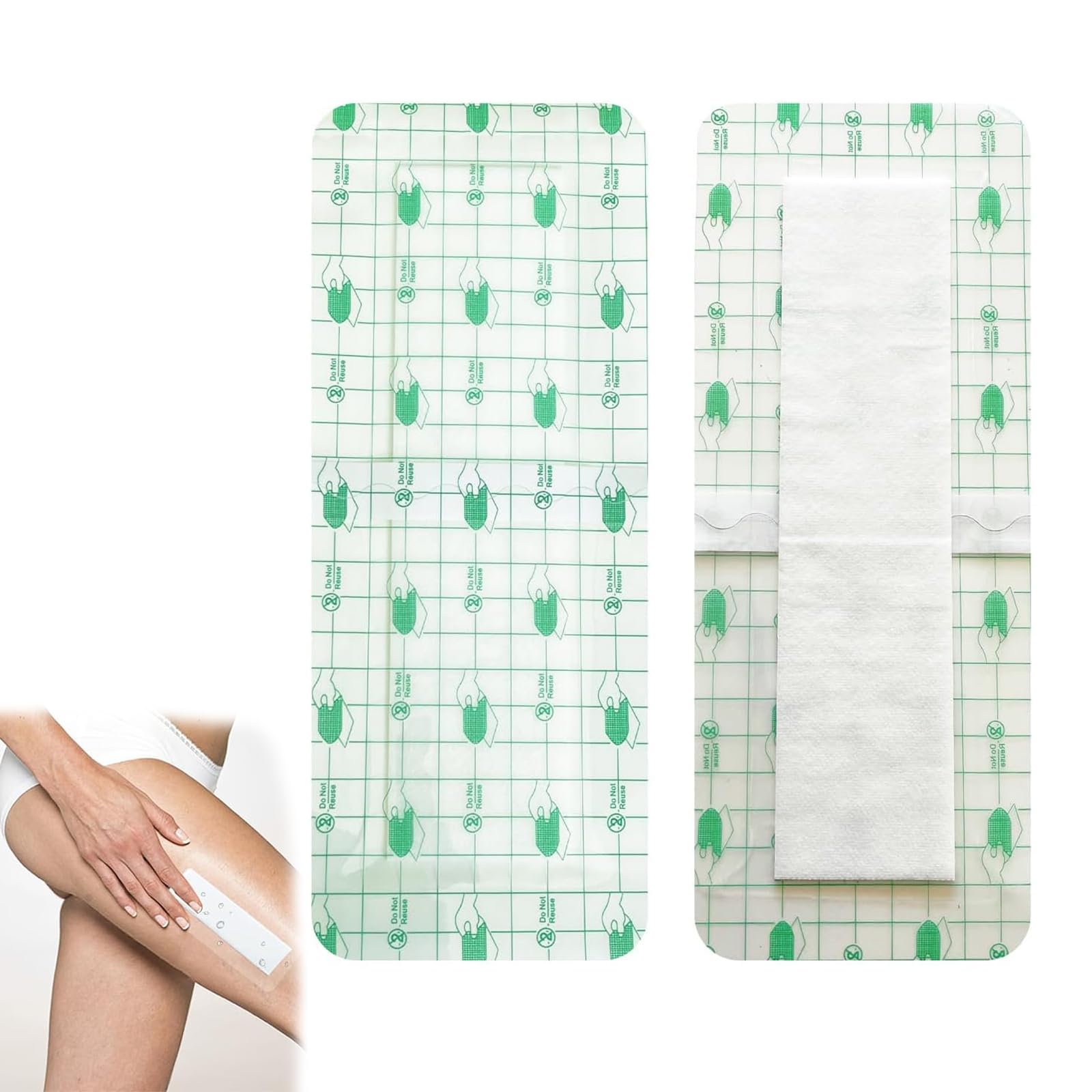 Katslyn Waterproof Dressings for Wounds 10 PCS Wound Dressings Adhesive ...