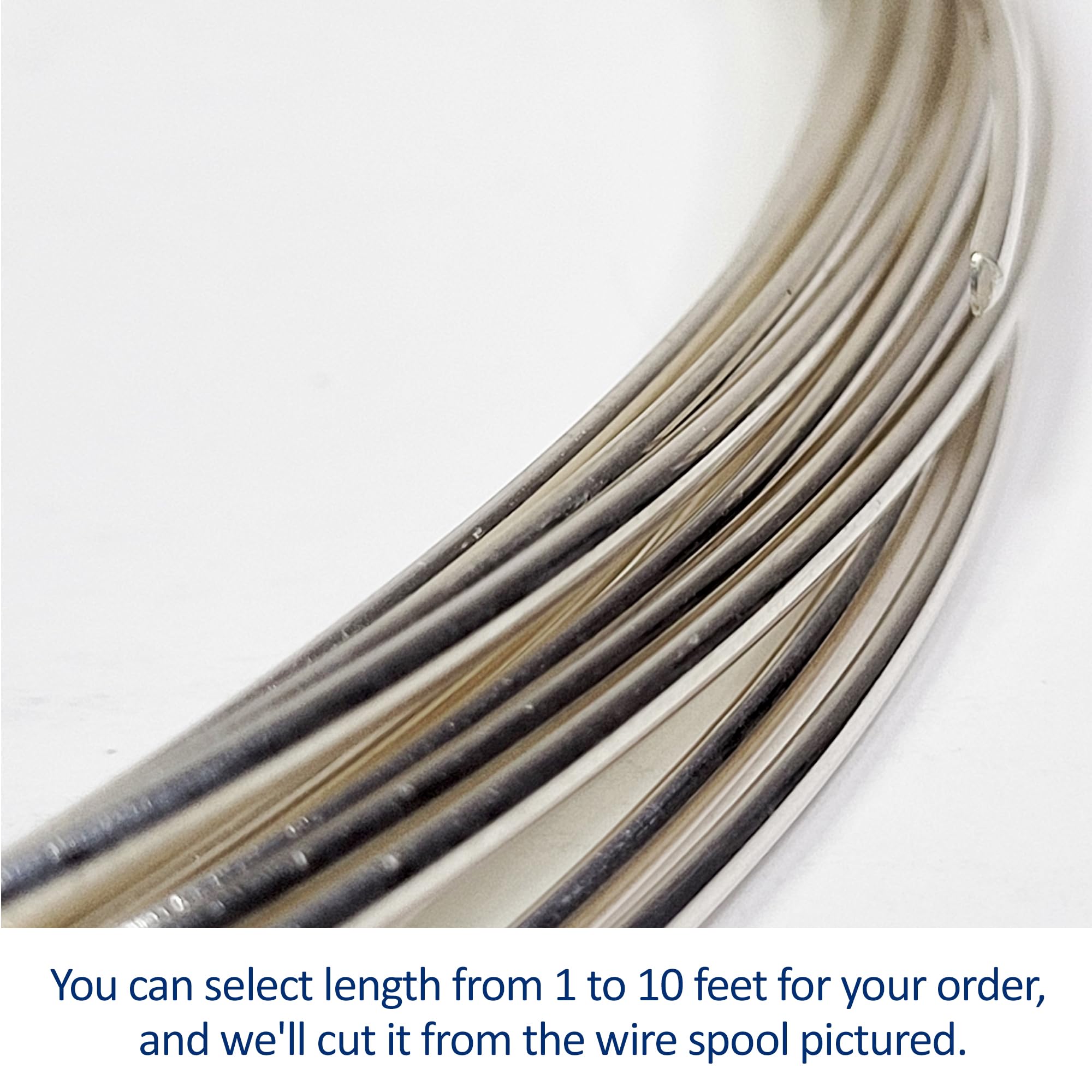 Snapklik.com : 12 Gauge, Half-Round, Dead Soft, 925 Sterling Silver Wire