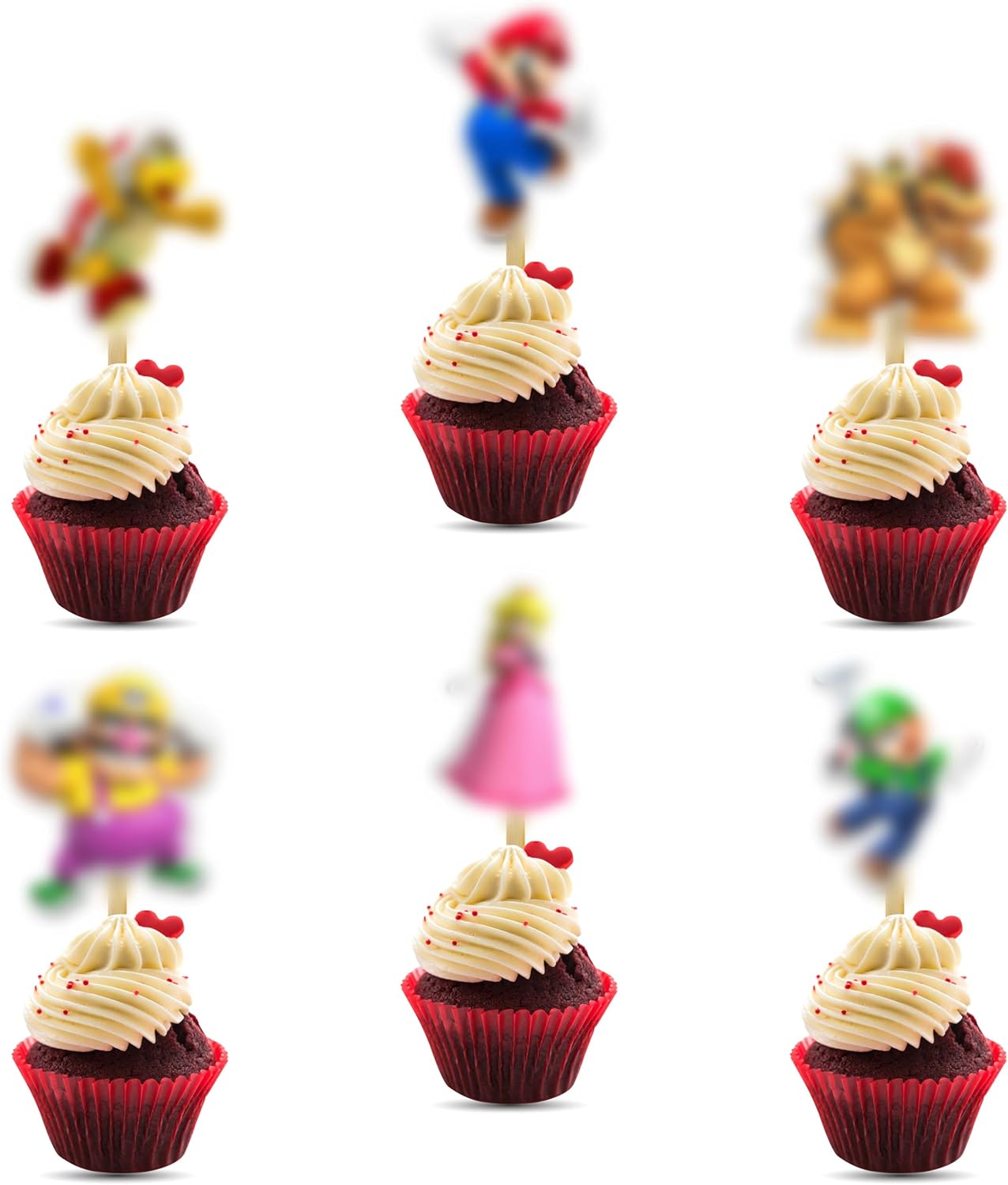 Amazon.com: Vintage Video Game Cupcake Toppers, Retro Gaming Inspired ...