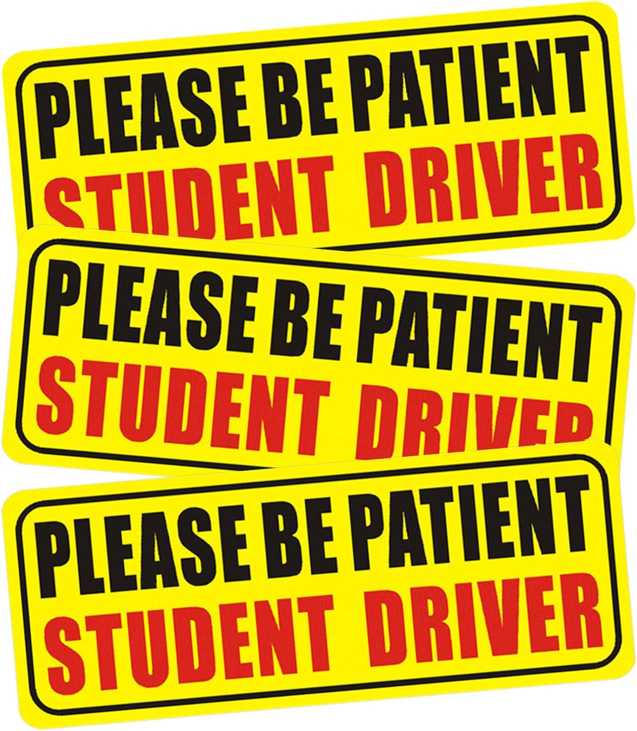Amazon.com: Kewucn 3 PCS Student Driver Sticker for Car, 9"×3.5 ...