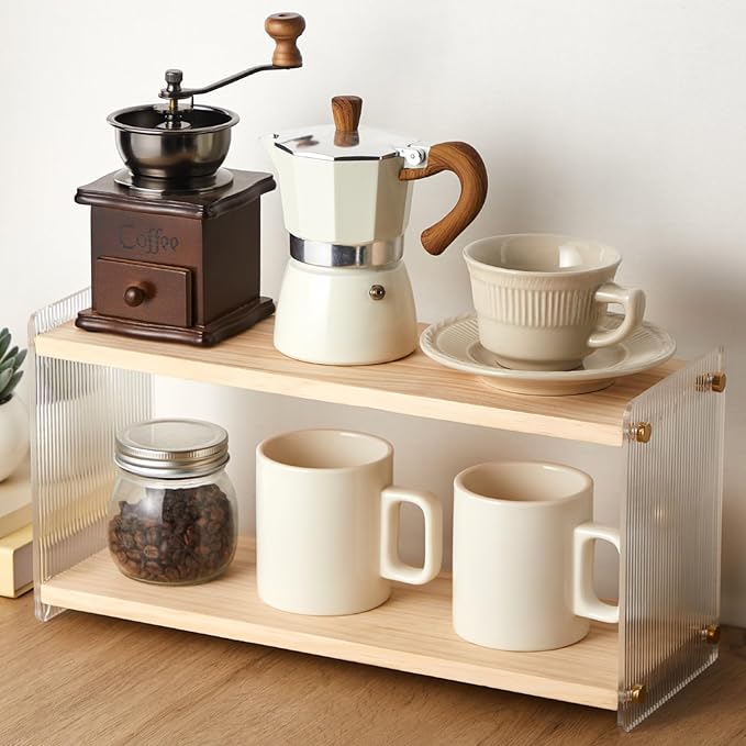 Amazon.com: Geelin Countertop Coffee Station Organizer, 2 Layer Coffee ...