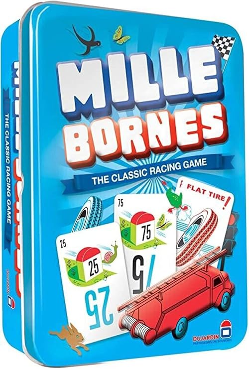 Amazon.com: Mille Bornes Classic Racing Card Game - Fast-Paced Family ...