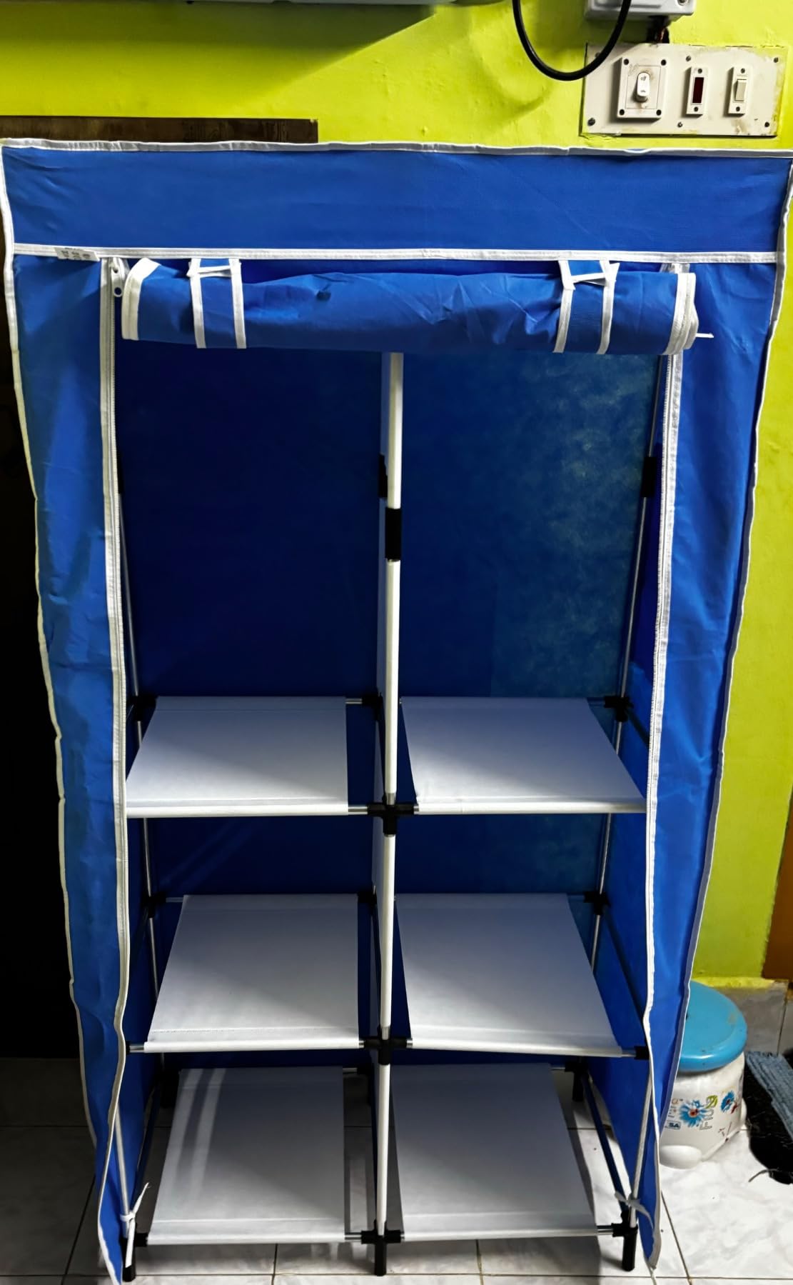 GTC® Collapsible Wardrobe Closet for Clothes Almira, 2 Hanging Space, 6 ...