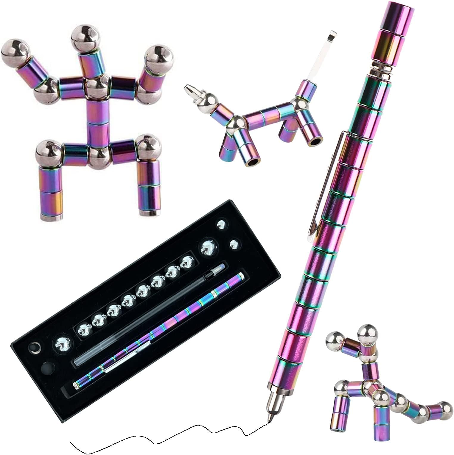 Amazon.com: Svedmso Decompression Magnetic Metal Pen Multifunctional ...