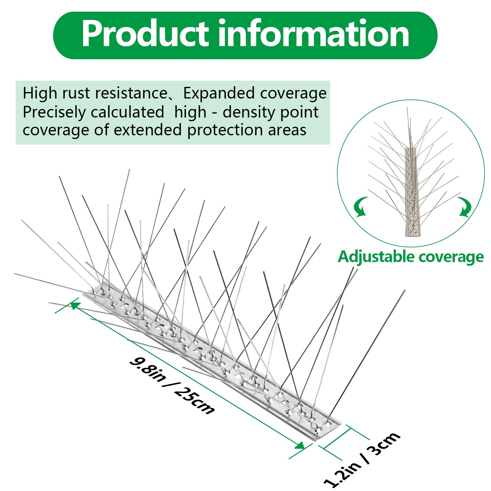 Snapklik.com : GREBAI Upgraded Bird Spikes,Stainless Steel Bird Spikes ...