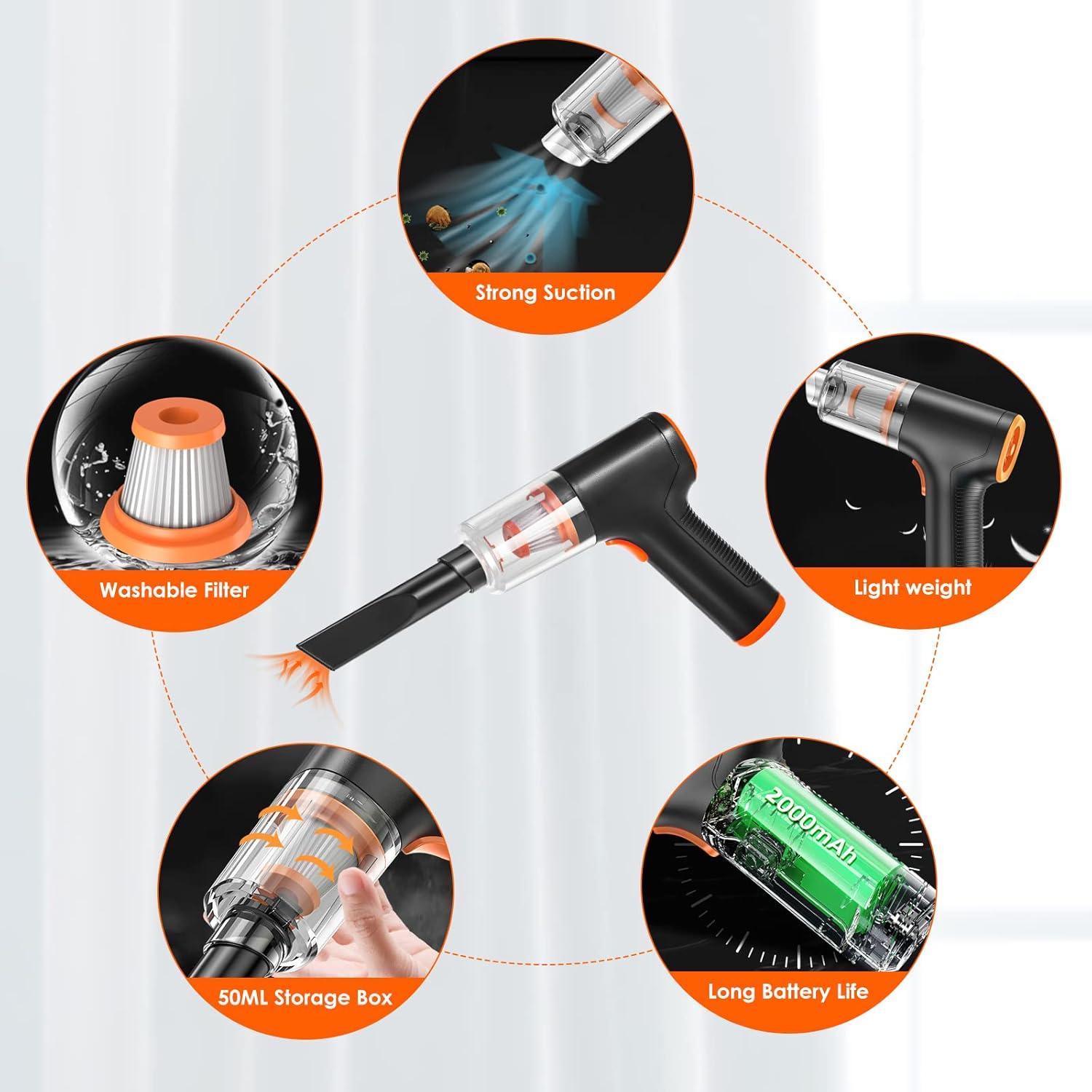 Potente atrapa insectos al vacío, atrapa arañas e insectos, aspiradora ...