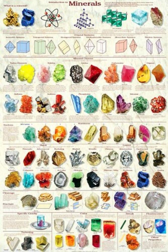 Amazon.com: (24x36) Laminated Introduction to Minerals Educational ...