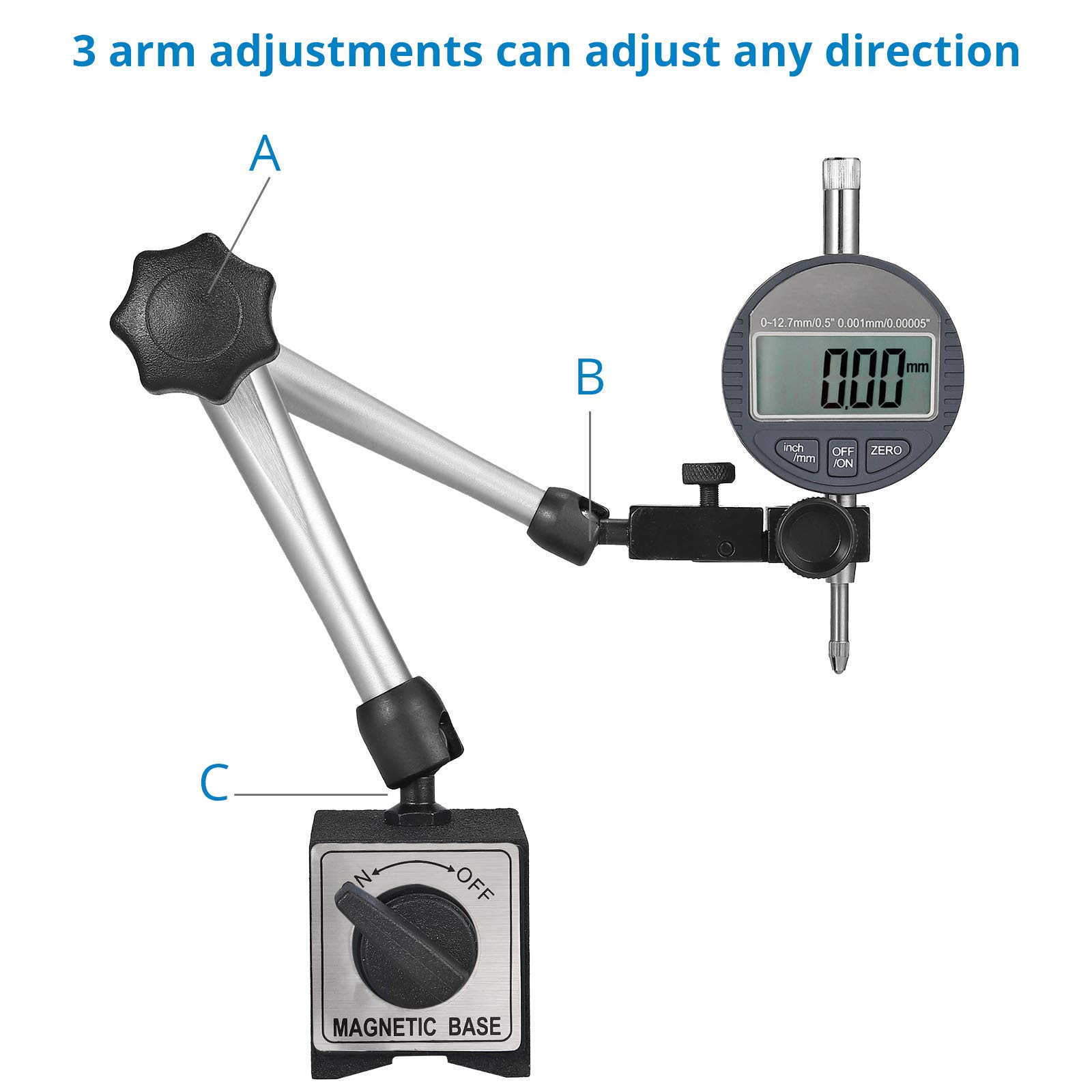 Snapklik.com : AUTOUTLET Magnetic Base Flexible Indicator Magnetic Base ...