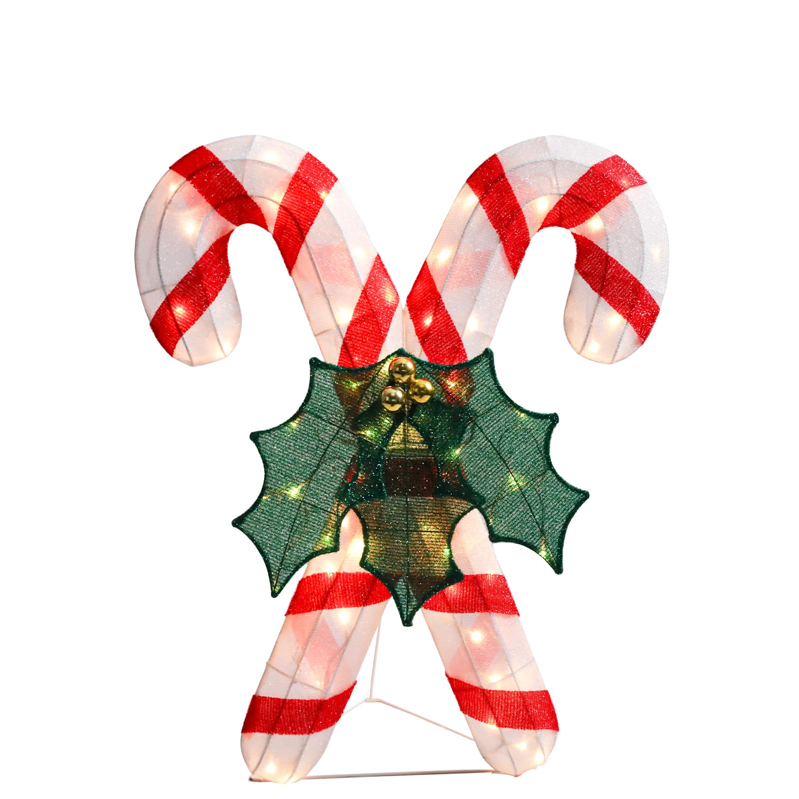 Amazon.com: Taman Christmas Candy Cane Lighted Decorations, Christmas ...