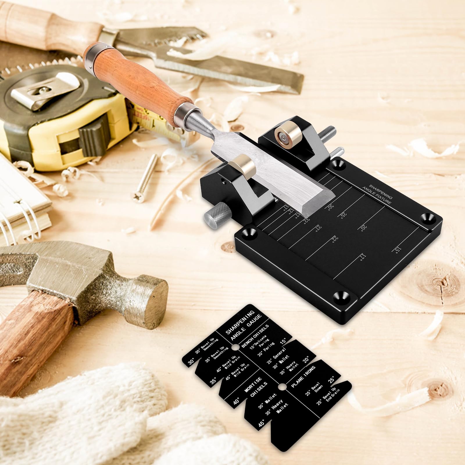 Wood Plane Stainless Steel Honing Guide For Chisels & Planes - Fixed ...