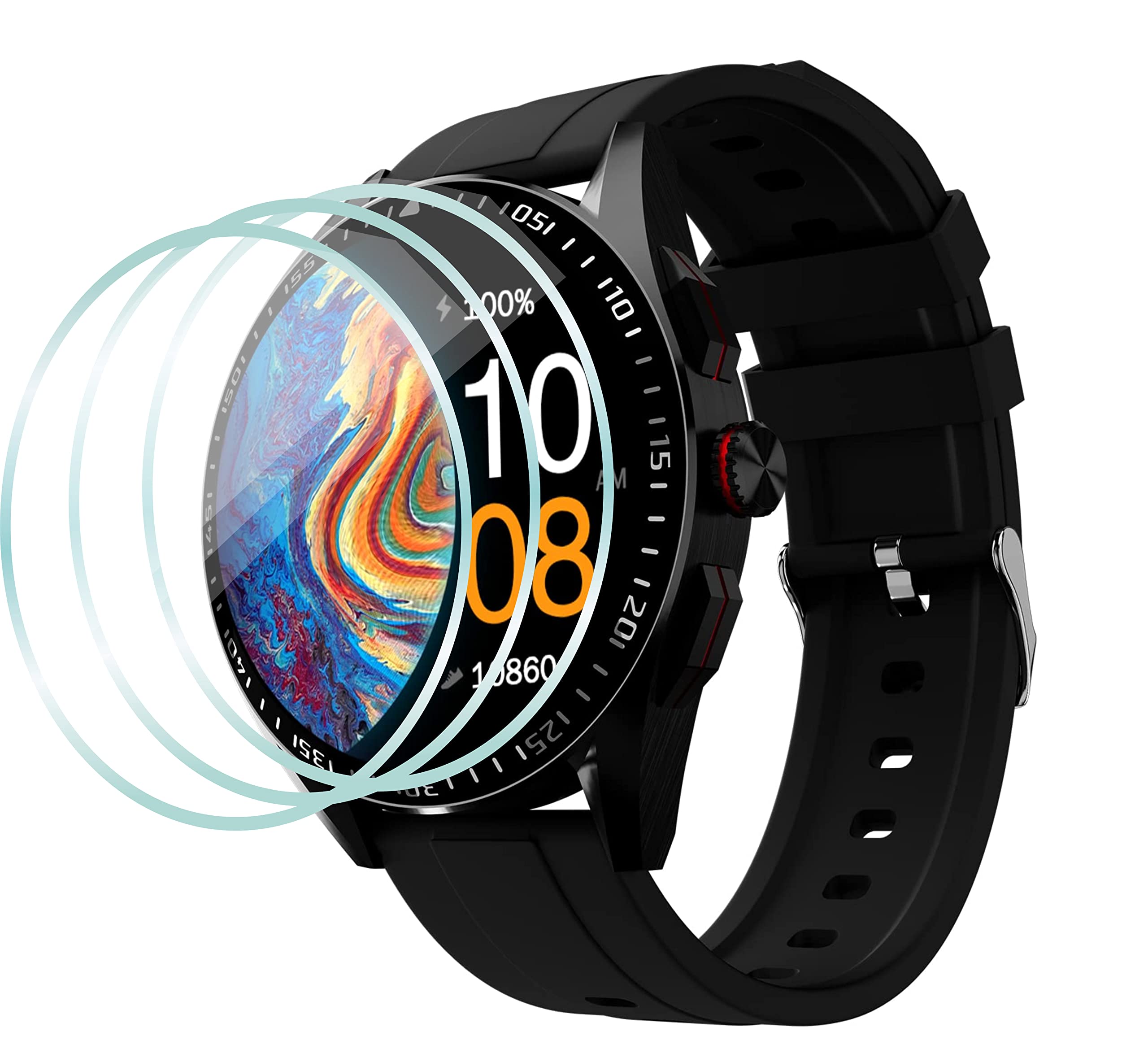KTCOO|Pack 3|Smartwatch Screen Guard Scratch Guard Full Screen ...