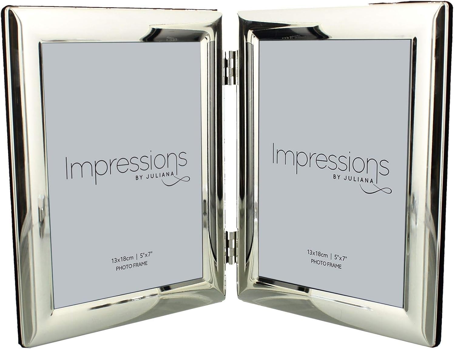 Amazon.com: Juliana Silverplated 5" x 7" Double Photo Frame with Curved ...