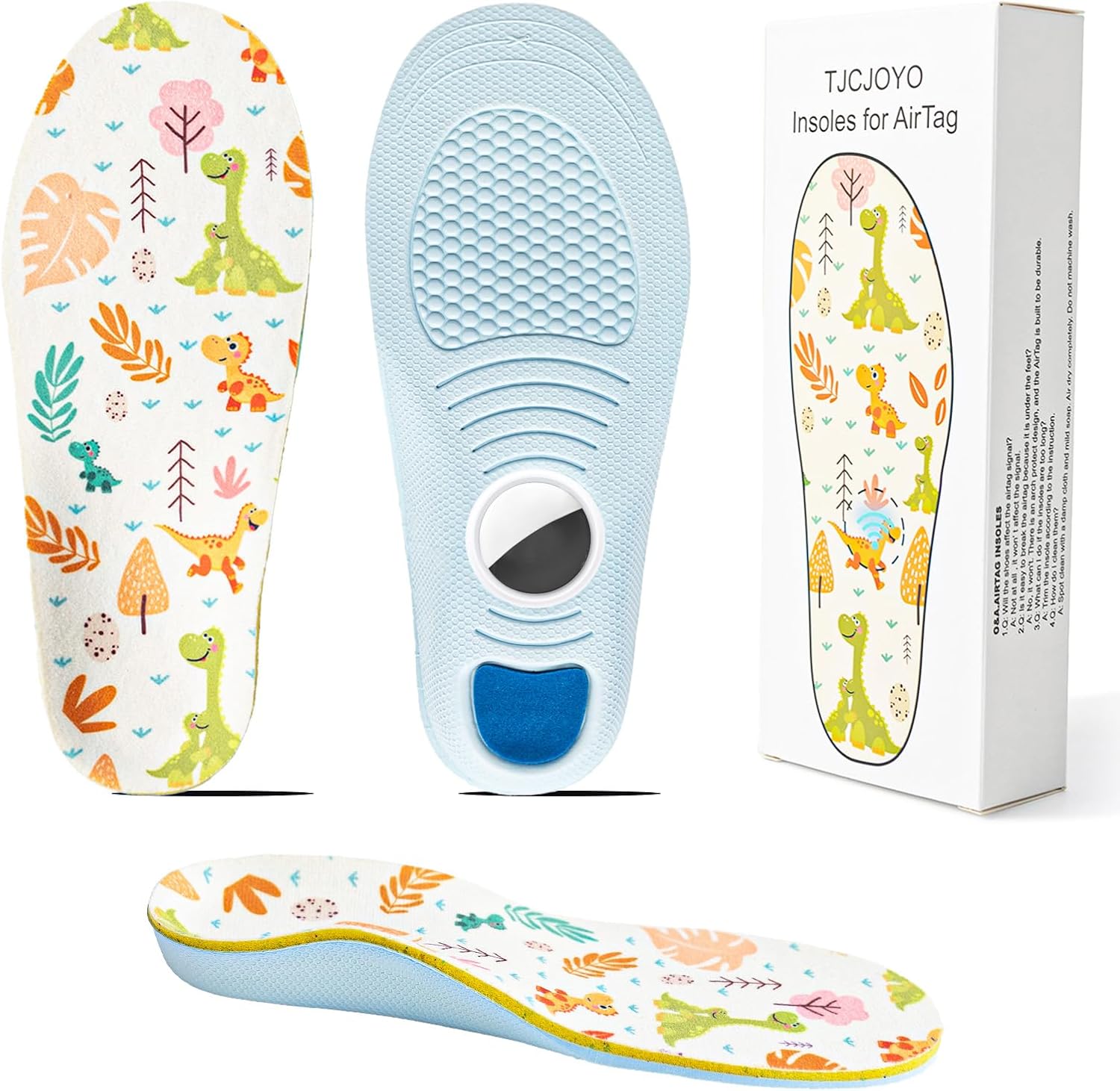 Amazon.com: Kids Arch Support Insoles Compatible with Airtag Hidden ...