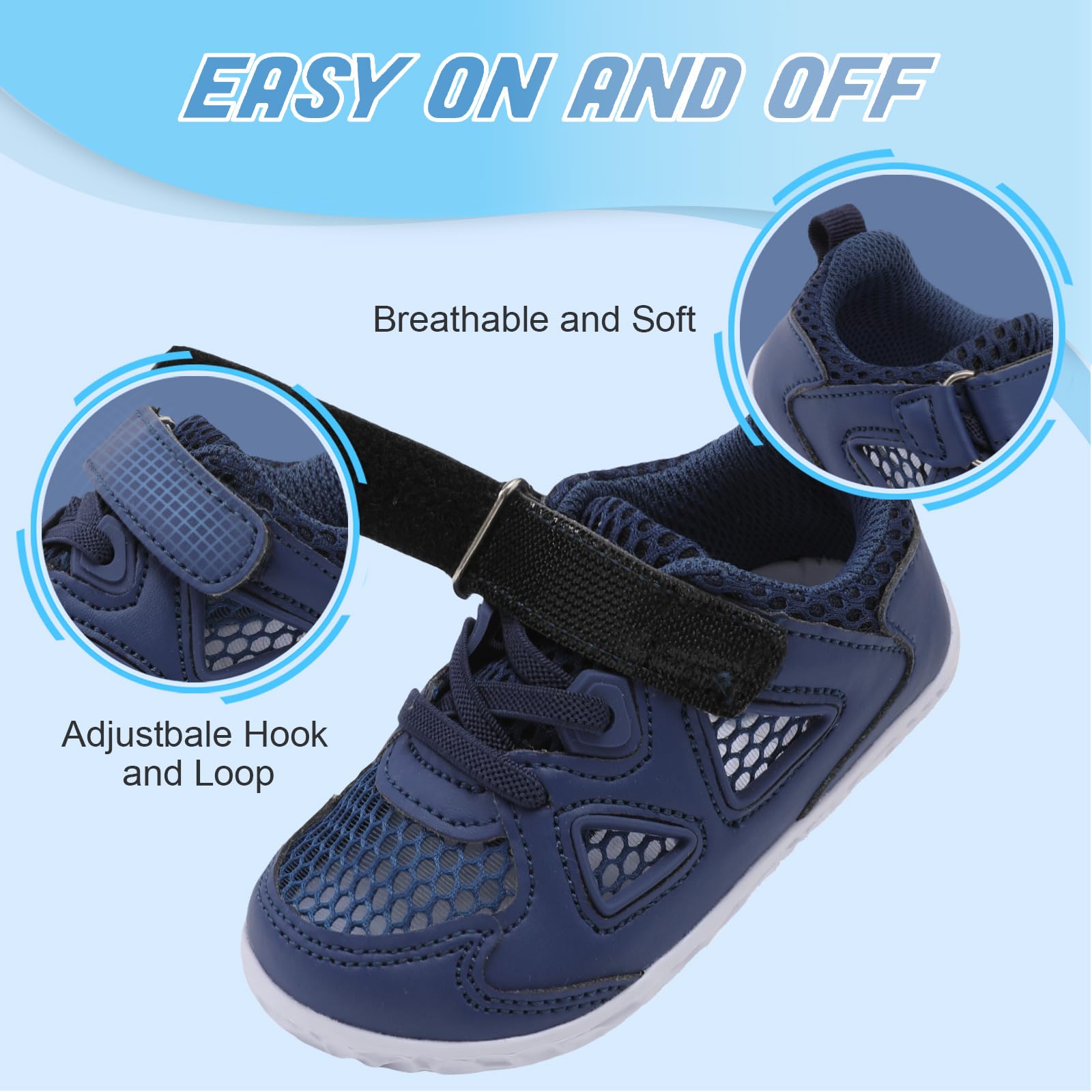 Snapklik.com : Barefoot Wide Toe Box Shoes For Kids Mesh Flexible ...