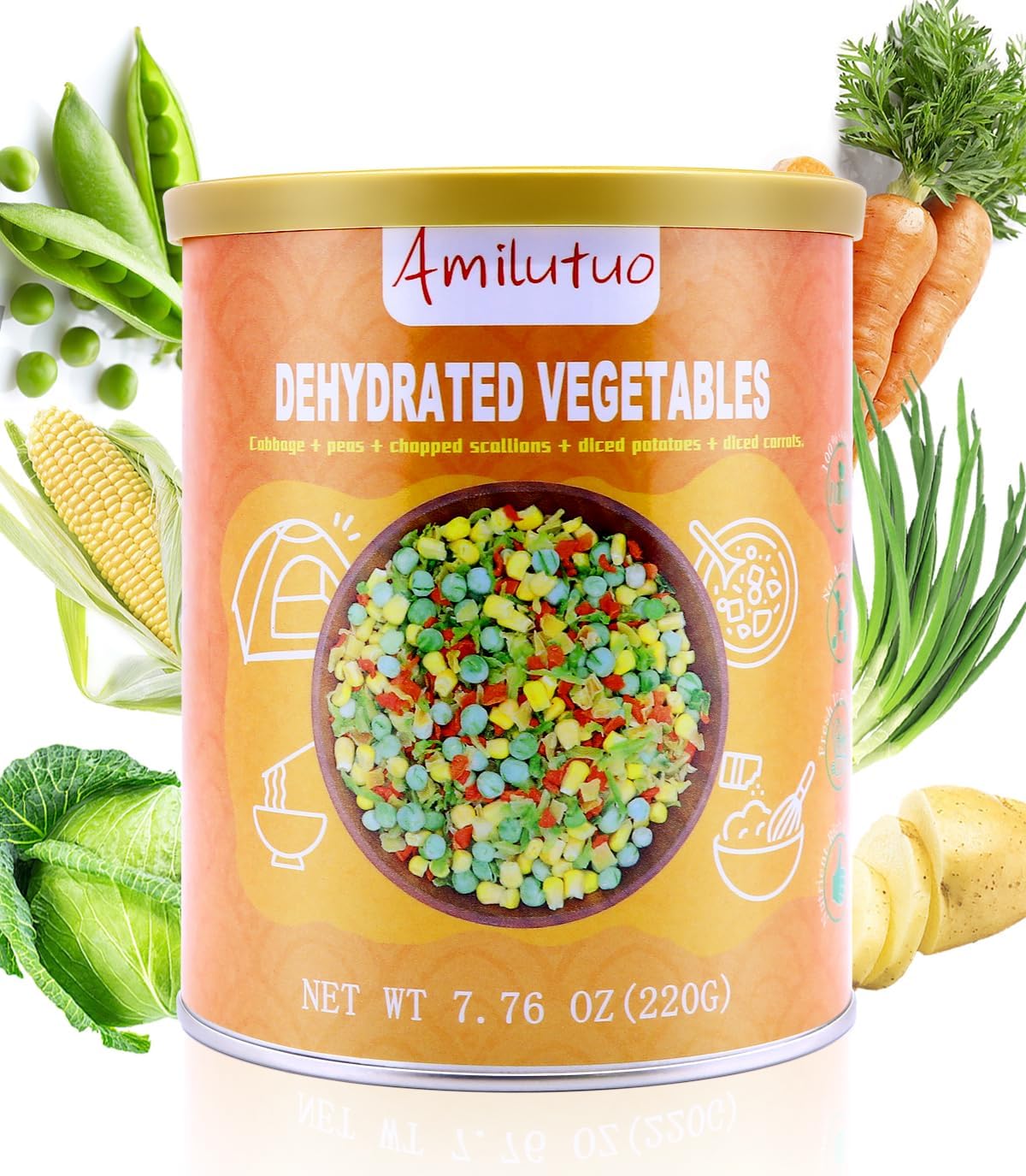 Amazon.com : Dried Ramen Toppings, 220G/7.76OZ Dehydrated Vegetables ...