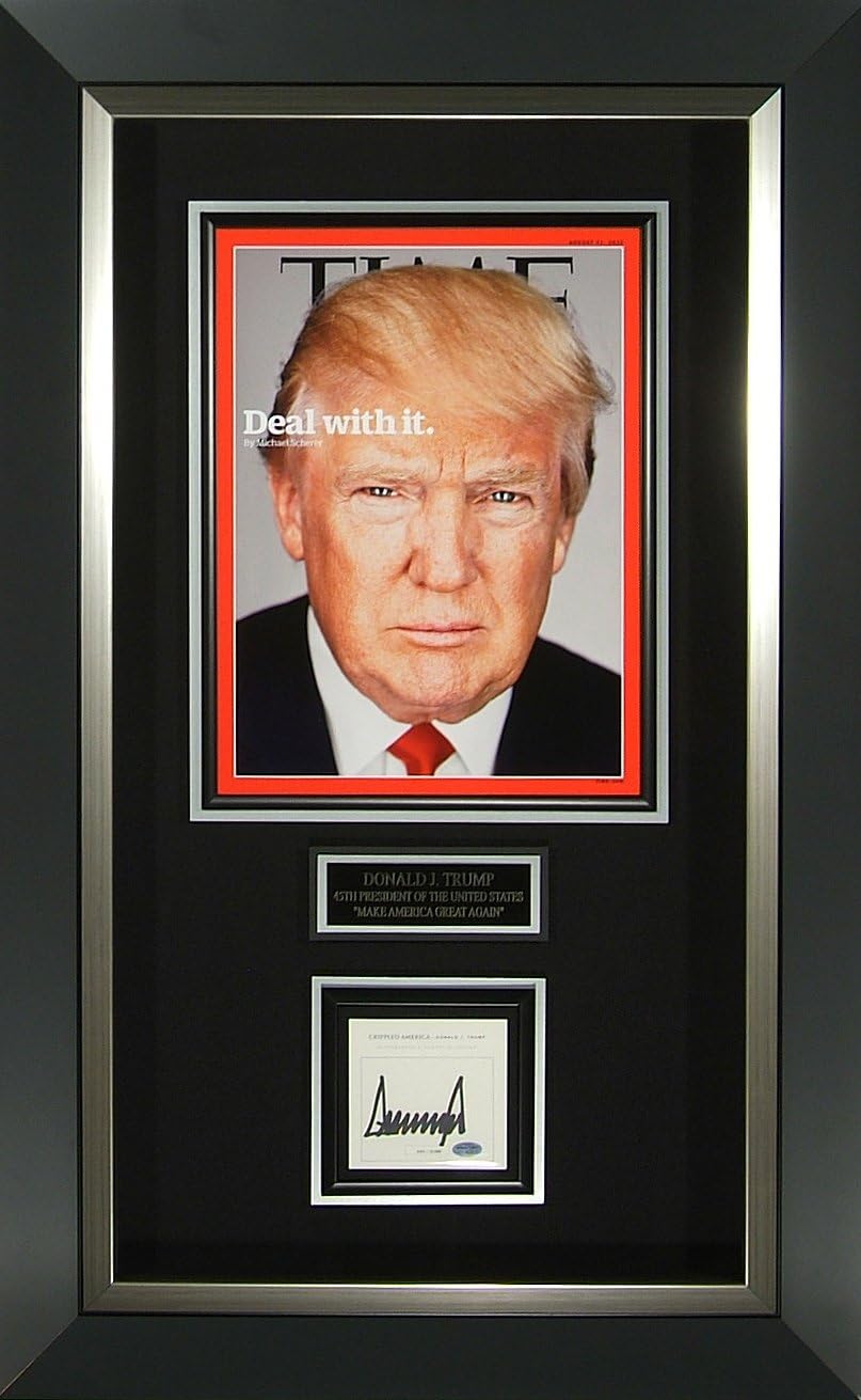 Donald Trump Autographed Deal With It Framed Presidential Display at ...