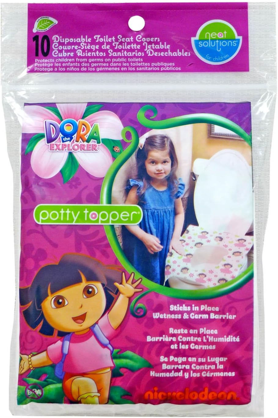 Neat Solutions Dora The Explorer Potty Topper Disposable Stick-in-Place ...