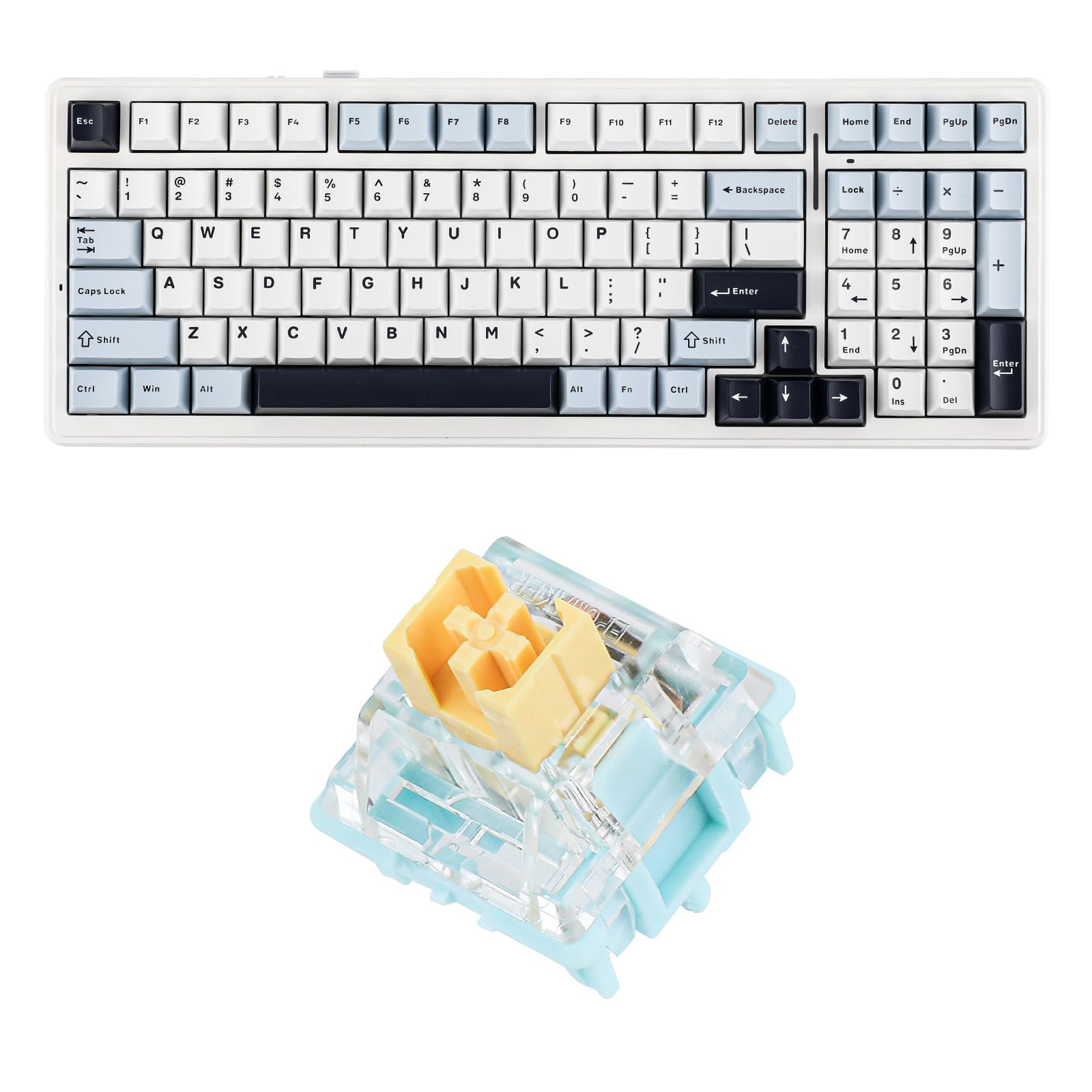 Amazon.com: EPOMAKER x Aula F99 Wireless Mechanical Keyboard+ 35 pcs ...