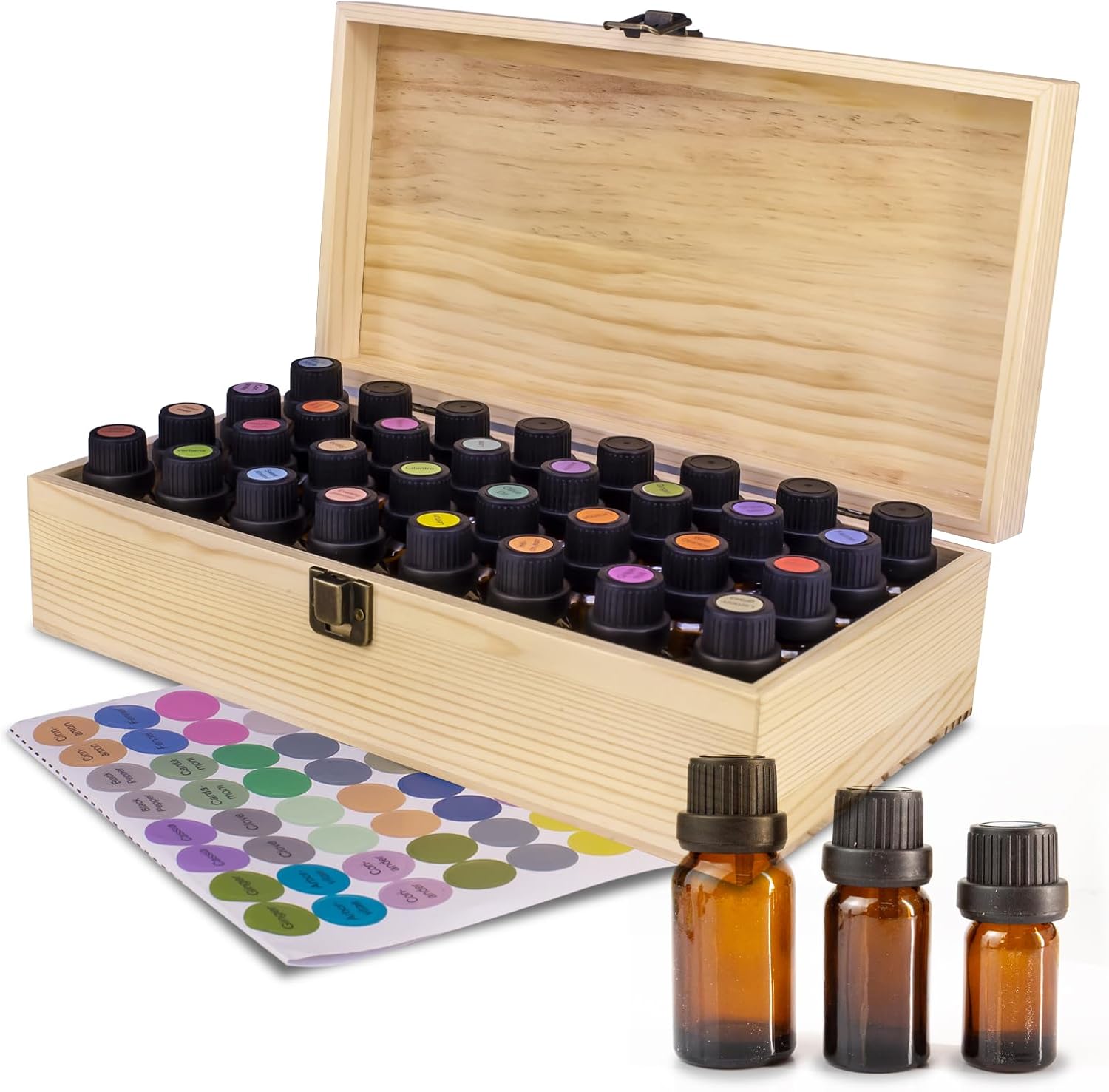 Essential Oil Storage Box Wooden Essential Oils Display Organizer 32 ...