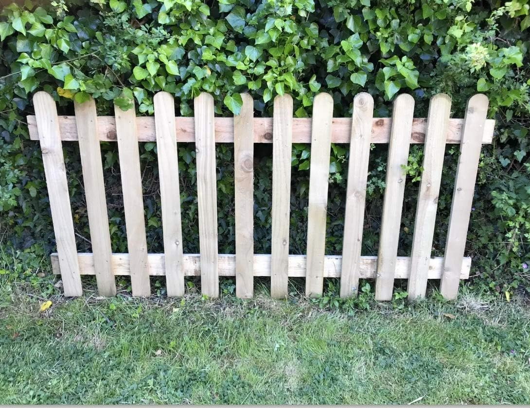 Wooden Picket Garden Fence Panel 90cm (3ft) Tall x 1.8m (6ft) Long ...