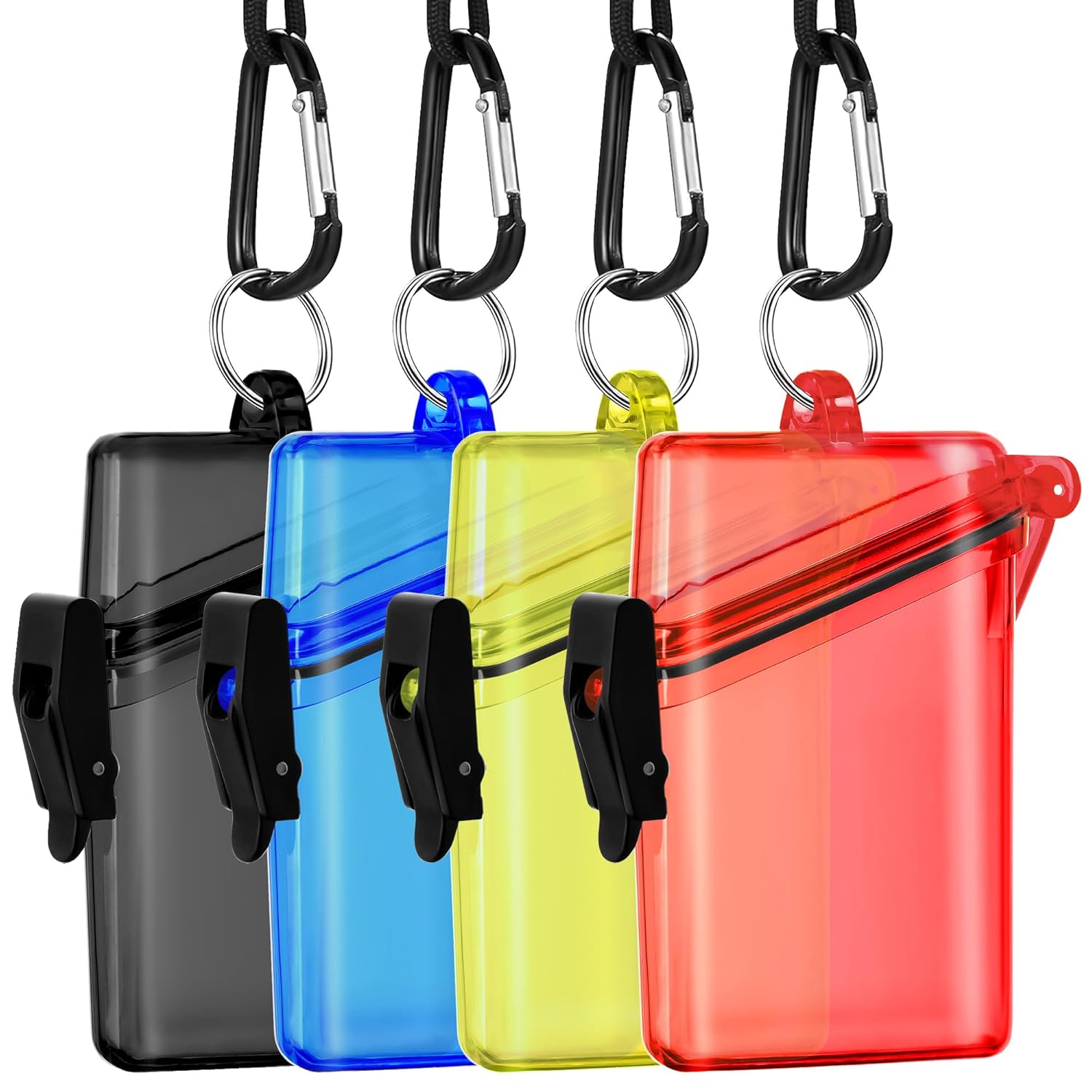 4 Pack Waterproof ID Card Badge Holder Case Multicolour ID Holder ...