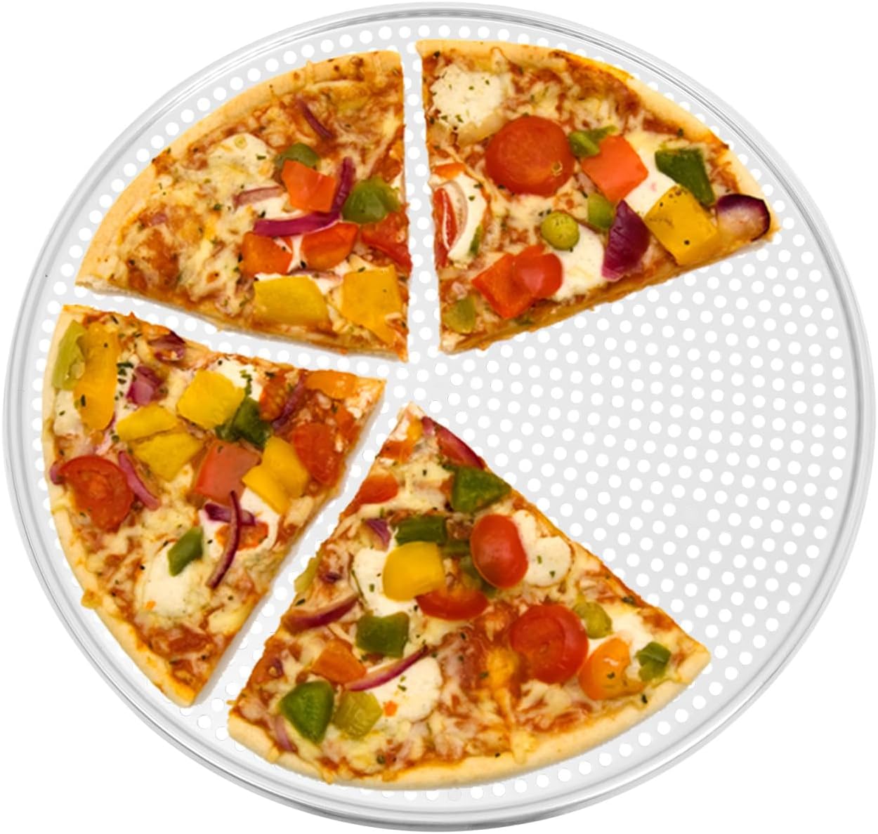 Amazon.com: BESTonZON 16inch Pizza Pan with Hole Stainless Steel Pizza ...
