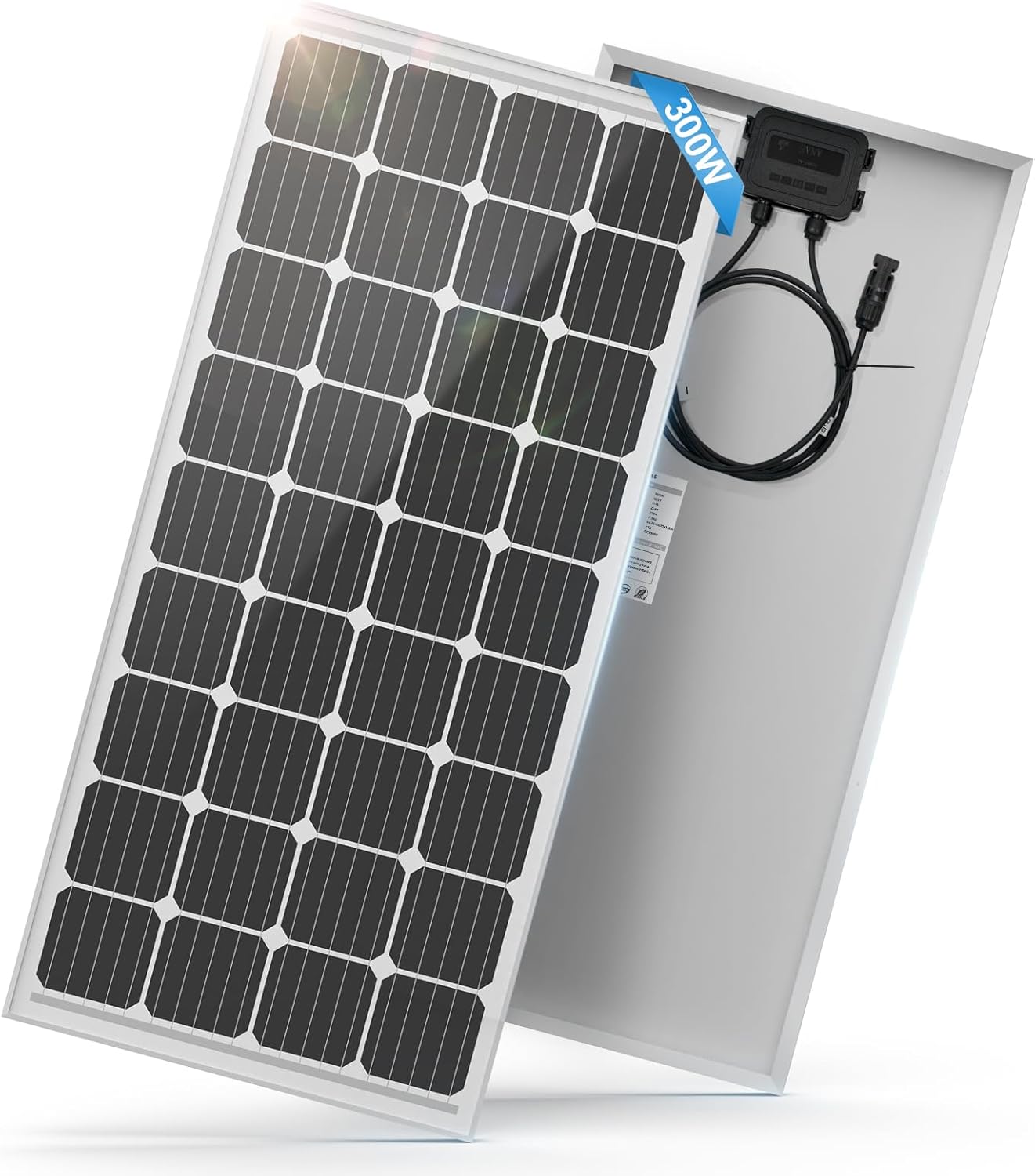 Amazon.com : 300 Watt Solar Panel 12V 23% High Efficiency ...