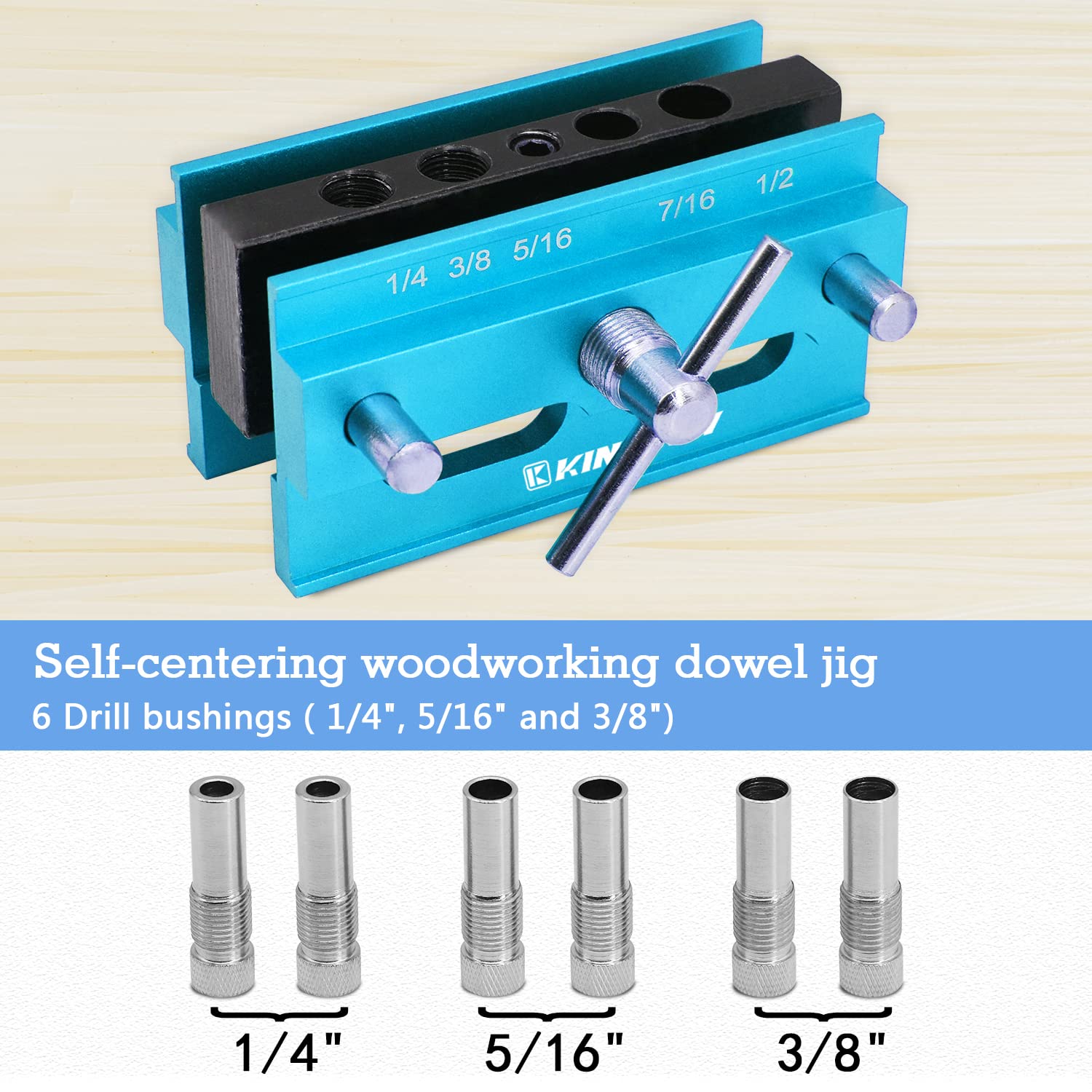 Snapklik.com : Kingson Self Centering Dowel Jig, Wood Doweling Hole ...