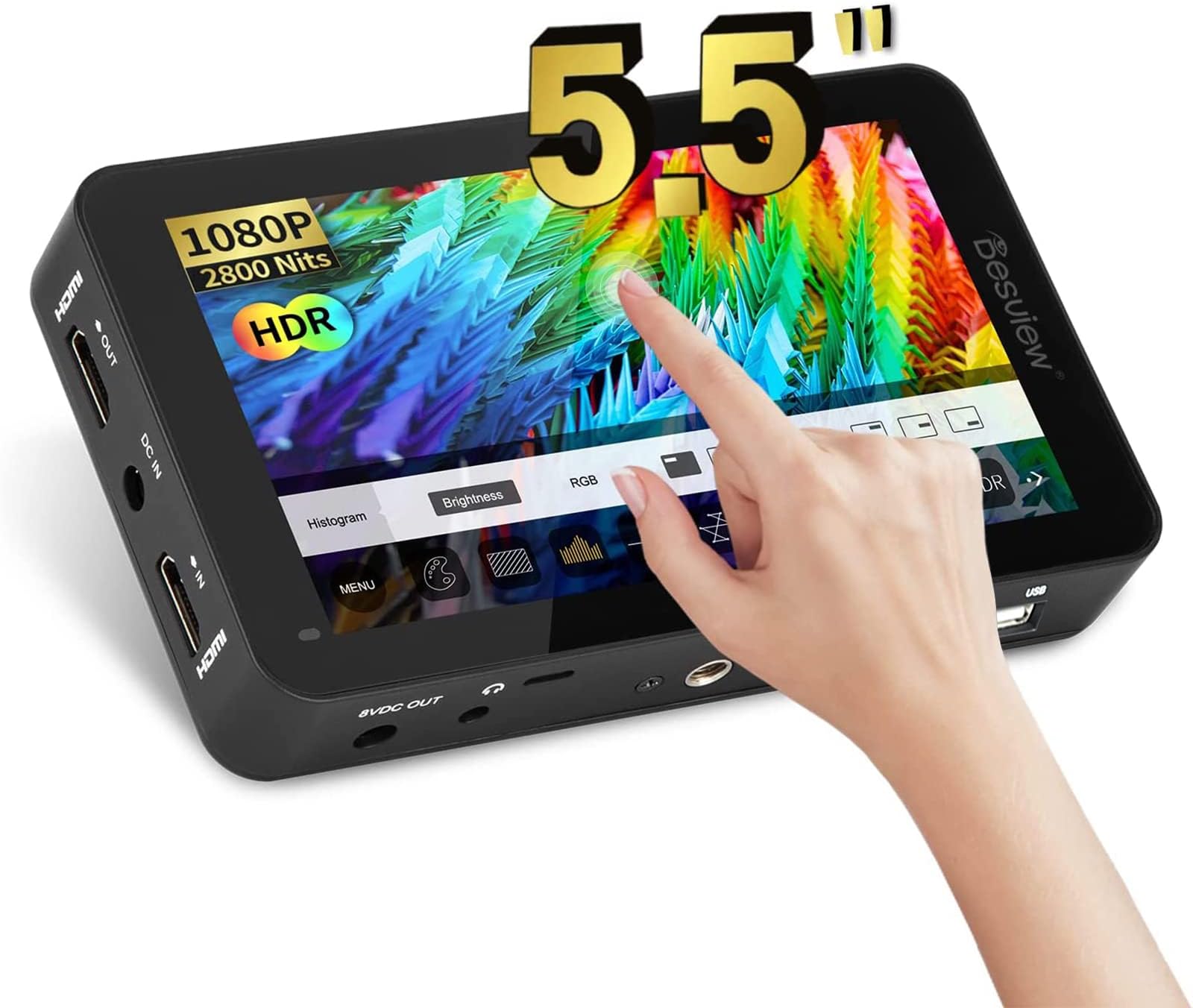 Amazon.com: Desview R6 Camera Field Monitor 5.5inch Touchscreen Monitor ...