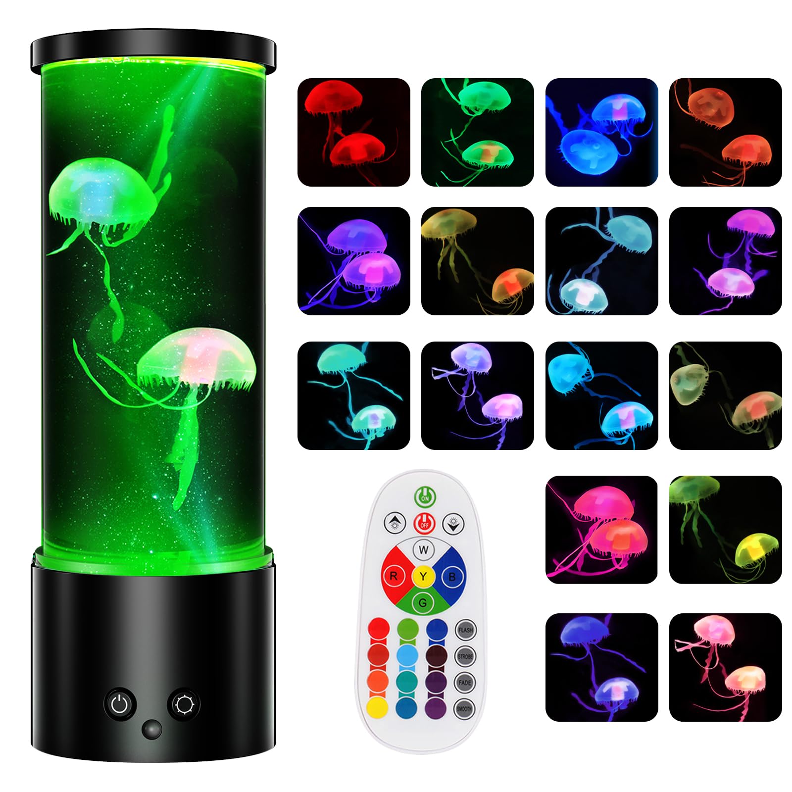 Jellyfish Lamp, Jellyfish Night Light with Remote Control, 17 Color ...