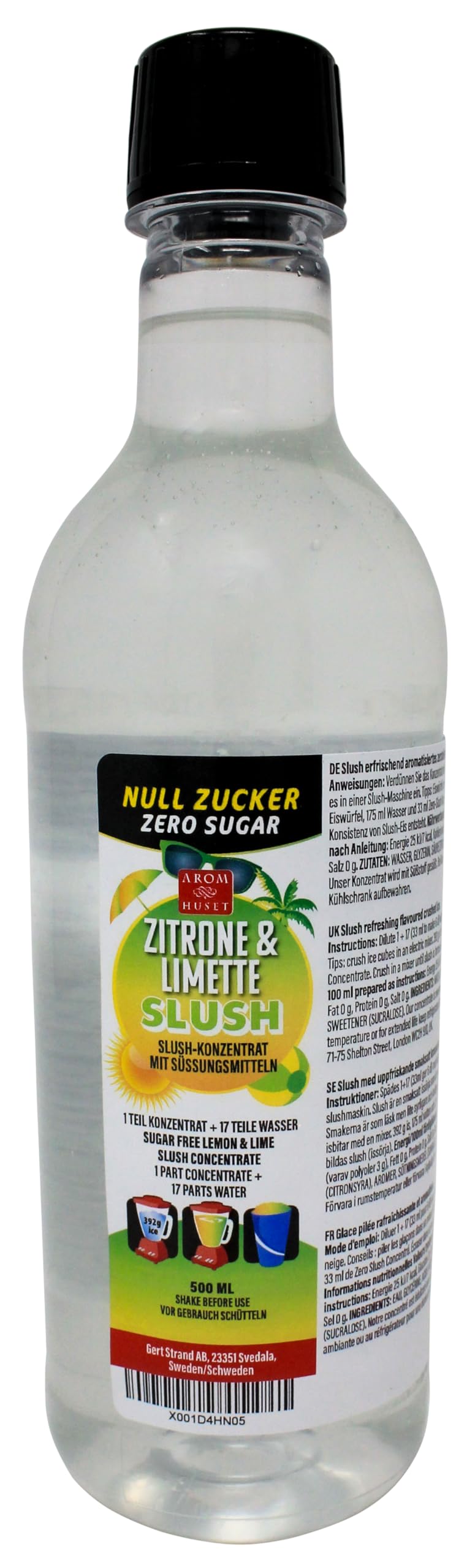 Aromhuset Zero Sugar Lemon And Lime Slush Syrup 500 Ml | Desertcart Japan