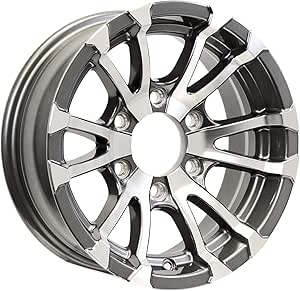 eCustomrim Aluminum Trailer Wheel 15X6 15 Inch Rim Gun Metal Machined 6 ...