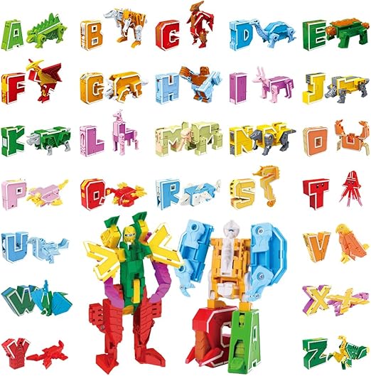 Amazon.com: VEAIS Alphabet Animal Toys for Kids, STEM ABC Learning ...