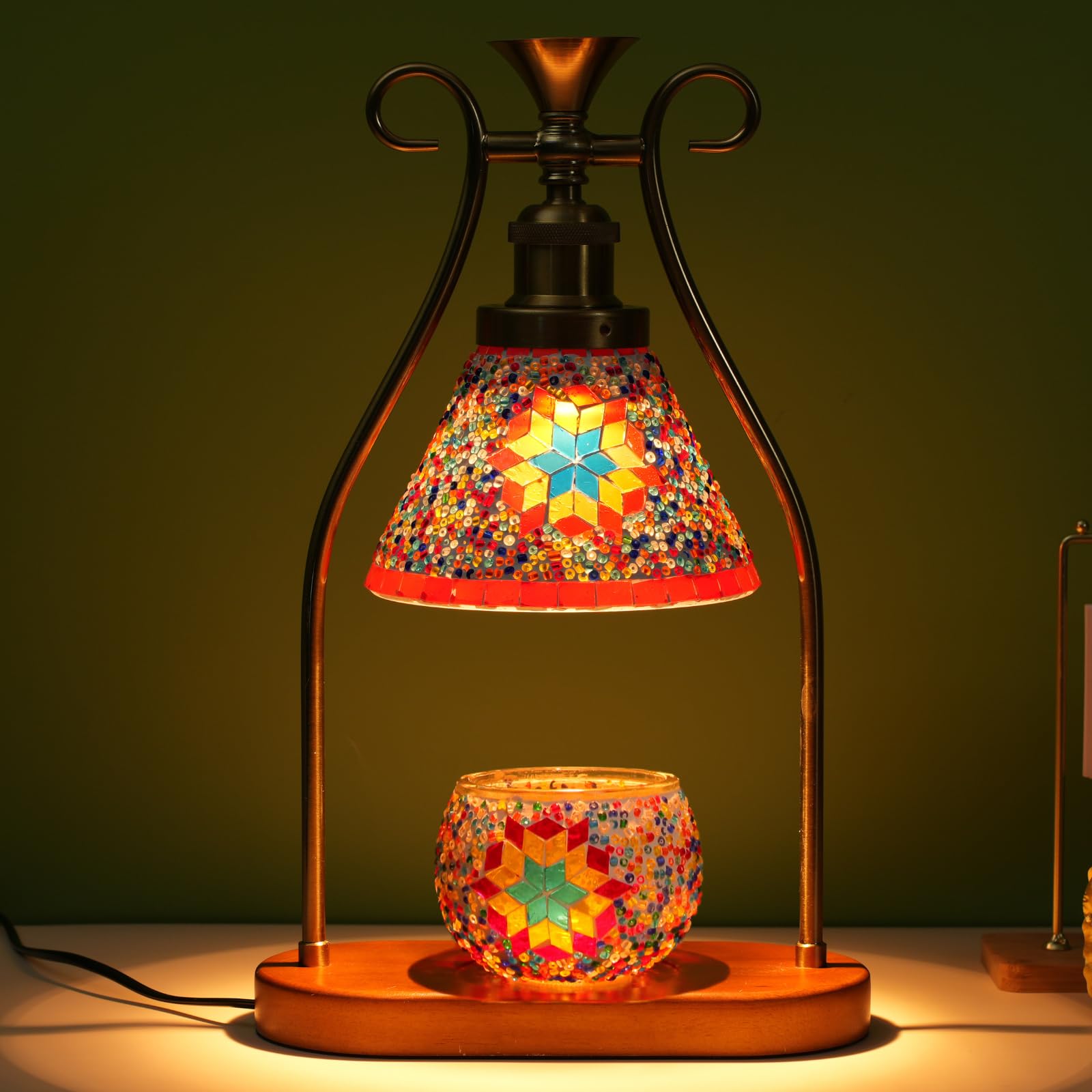 CAutoMart Turkish Table Lamp, Mosaic Lamp, Wax Warmer, Moroccan Mosaic ...