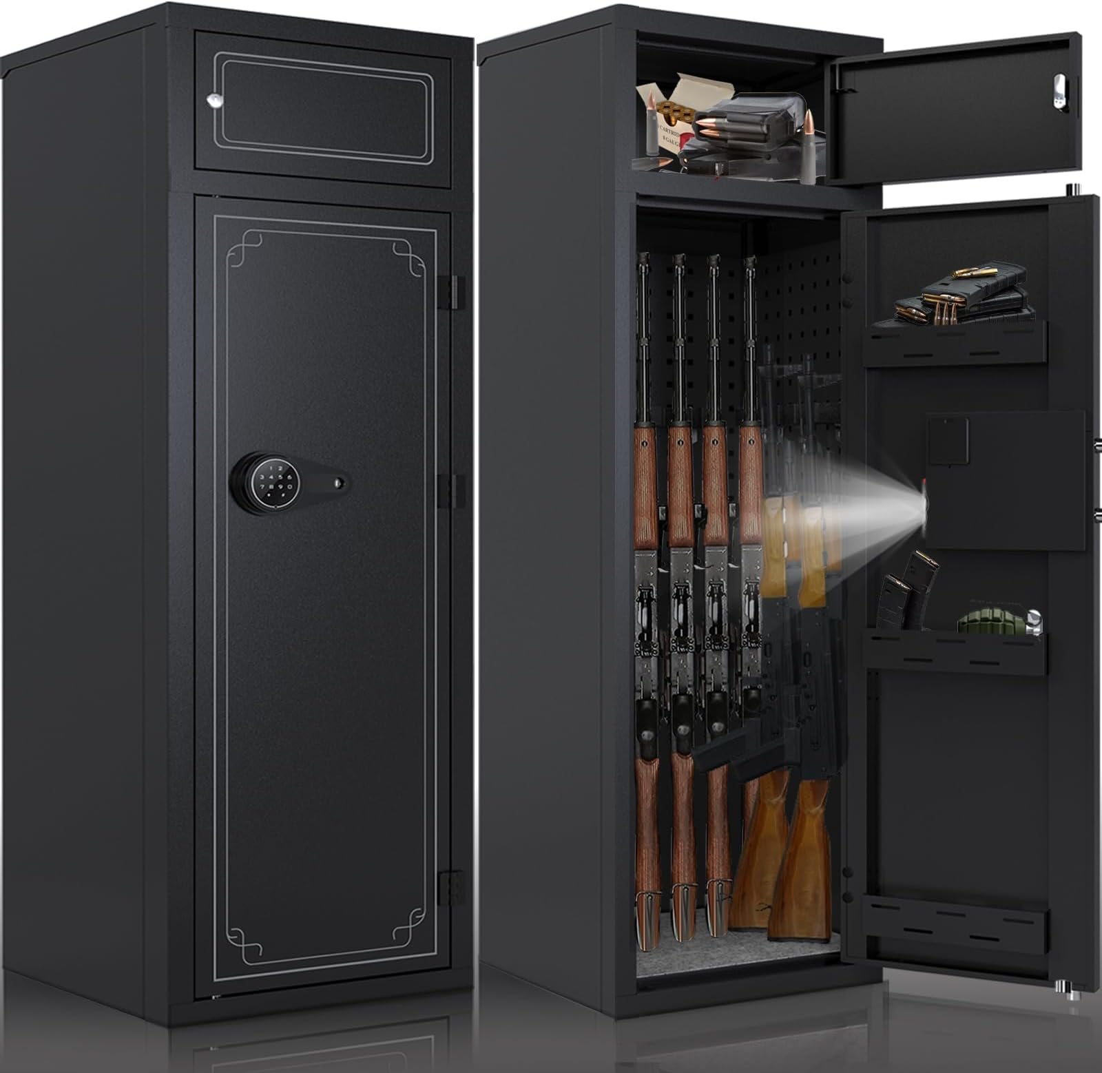 KAER 10-12 Gun Safe,Rifle Gun Safe for Home Rifle and Pistols,Gun Safes ...