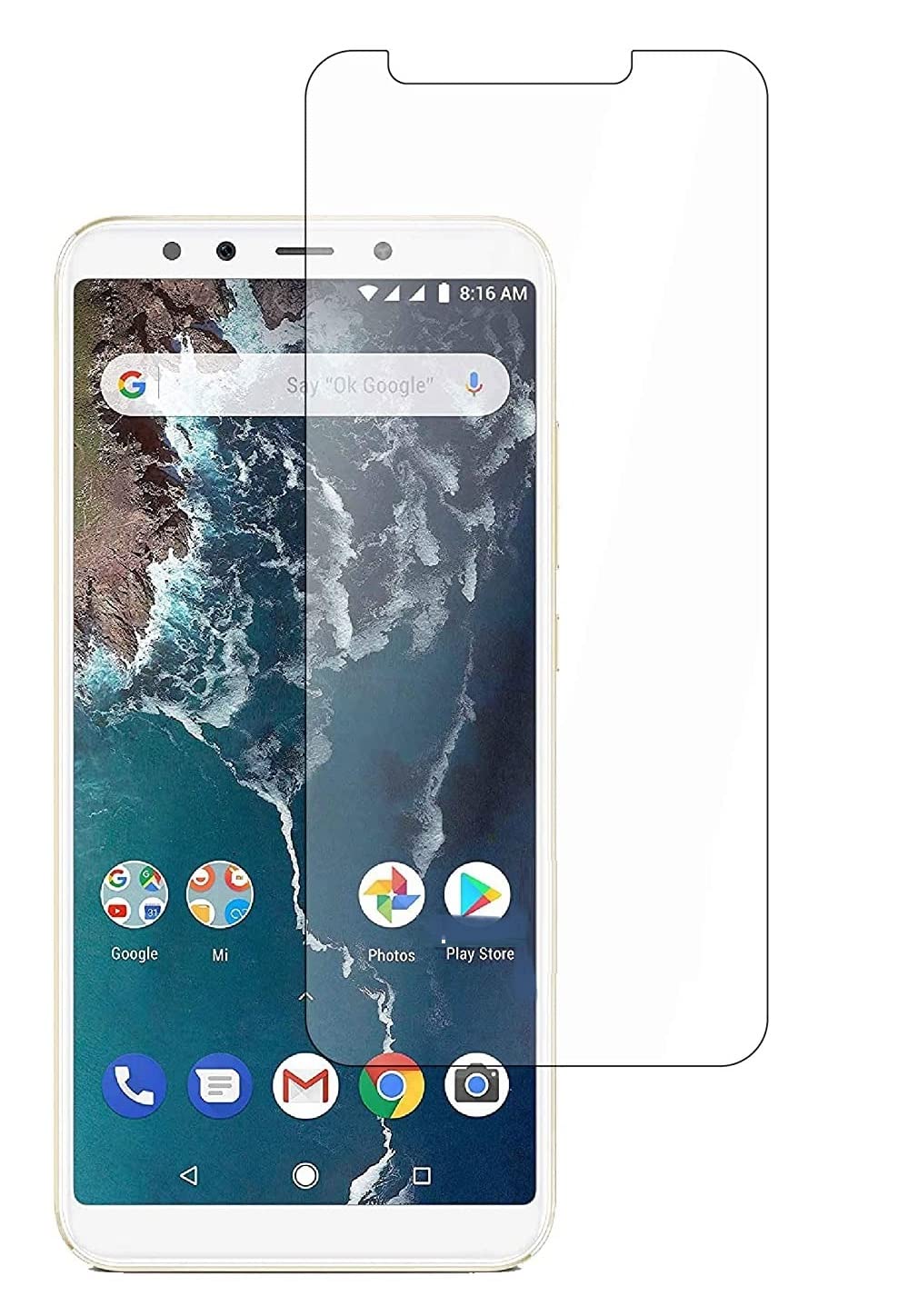 JGD PRODUCTS Case Friendly 2.5D Edge Tempered Glass for Xiaomi Mi A2 ...