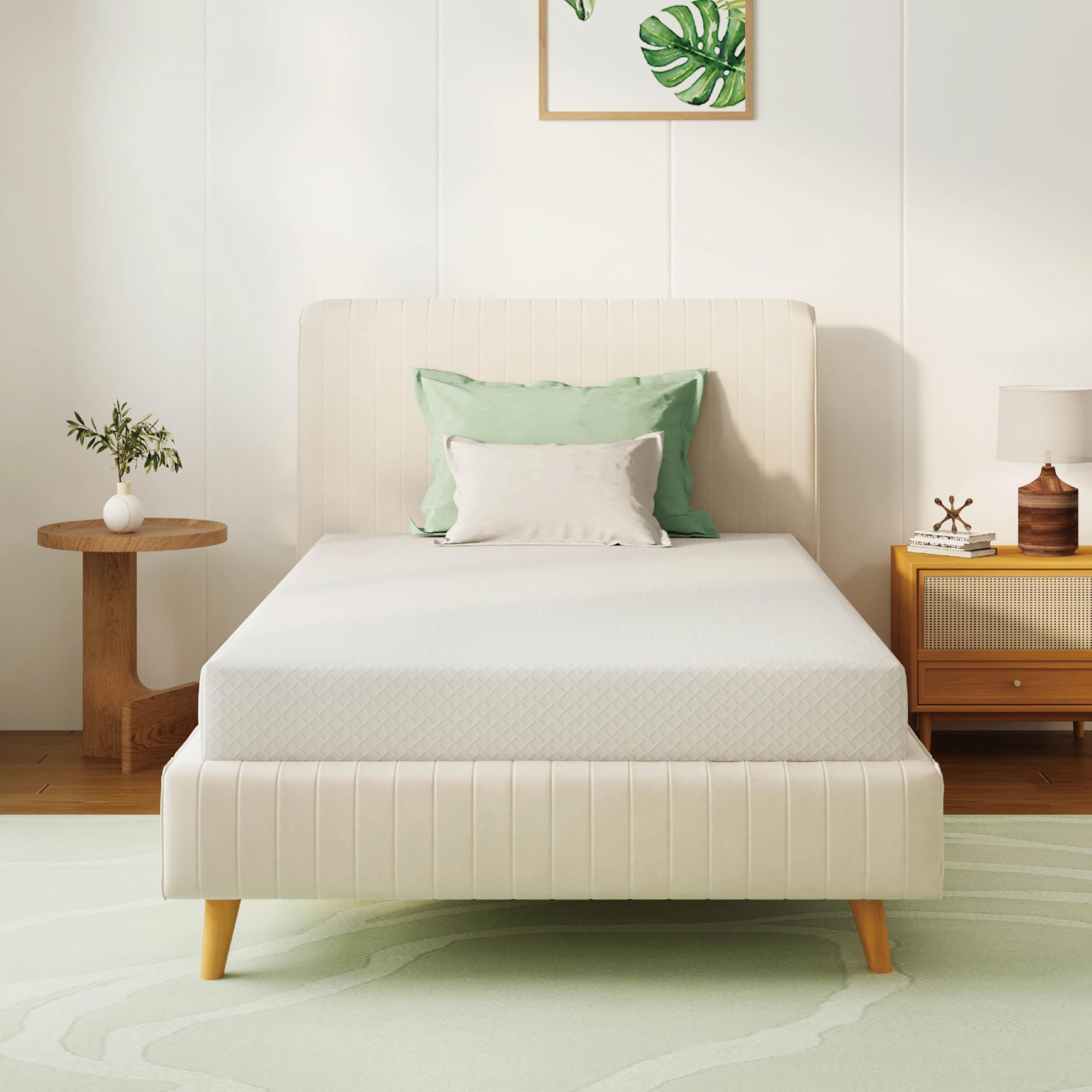 Amazon.com: EGOHOME 6 Inch Twin Mattress for Kids, Memory Foam Mattress with Cooling Green Tea ...