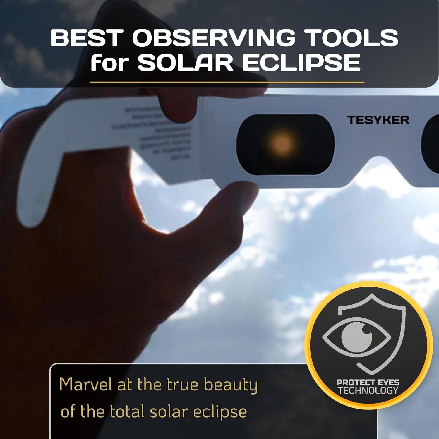 Tesyker Solar Eclipse Glasses, 6 Packs Eclipse Glasses for Solar ...
