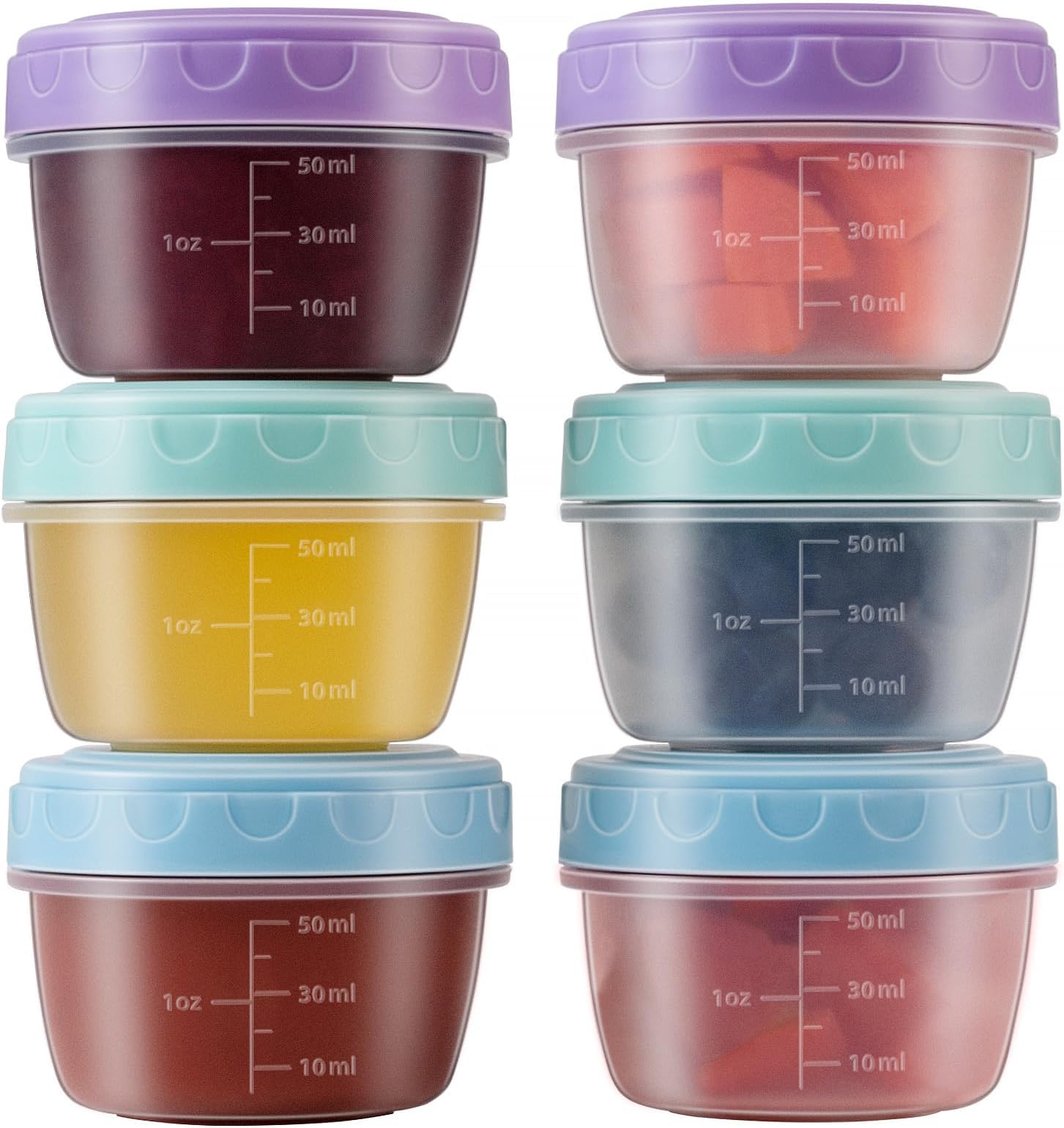 Amazon.com: Mosville 6 Pack 2.7 OZ Salad Dressing Containers to Go with ...
