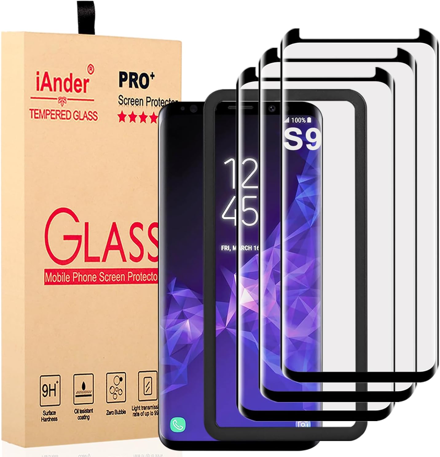 Amazon.com: (3-Pack) Compatible with Samsung Galaxy S9 Screen Protector ...