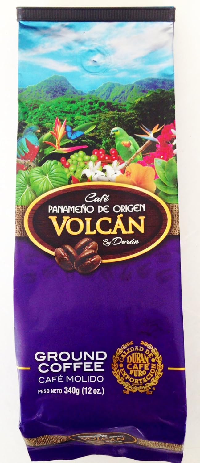Amazon.com : Café Duran Panamá Volcán Ground Coffee 12oz Pack. Best ...