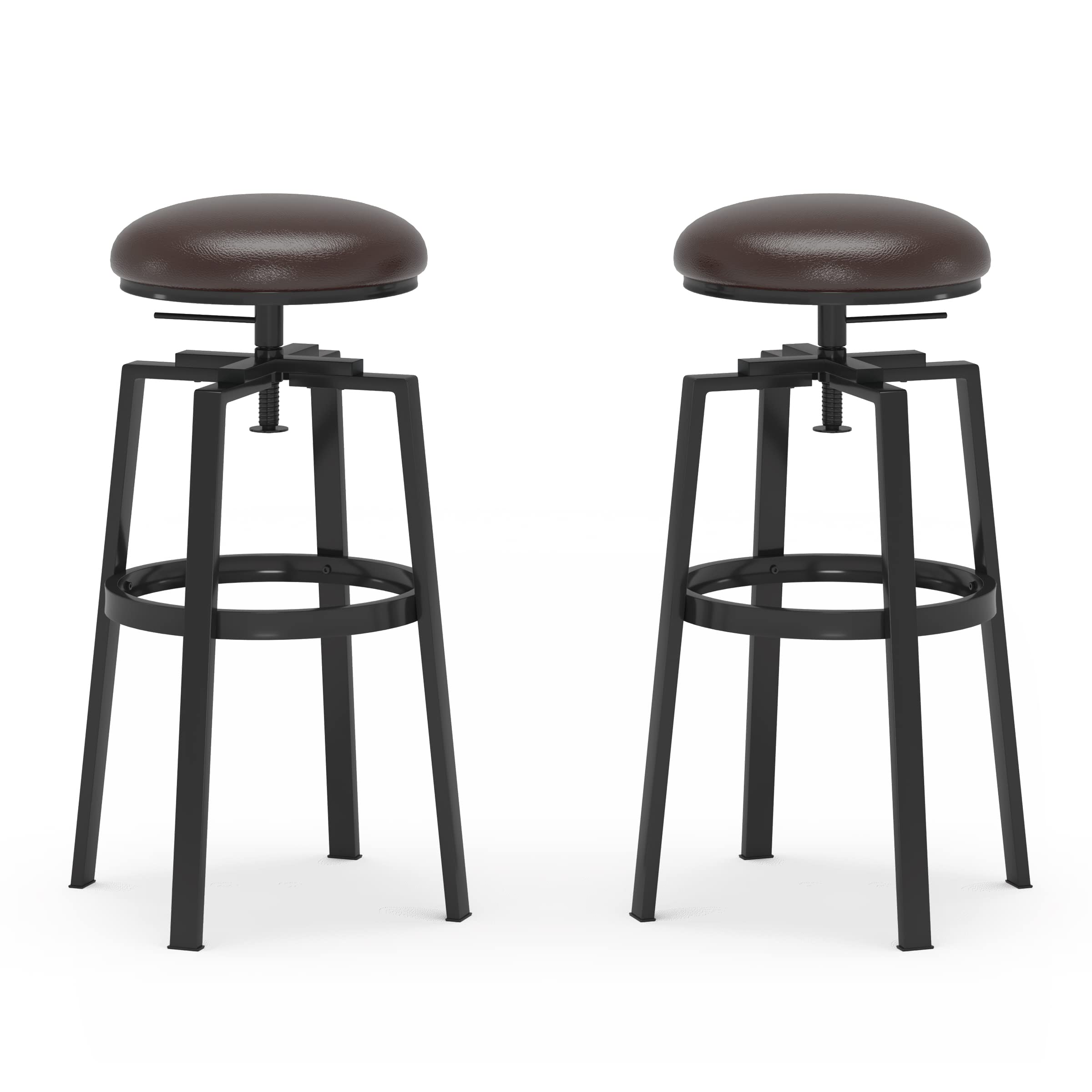 Snapklik.com : Industrial Bar Stools Set Of 2, Vintage Counter Height ...