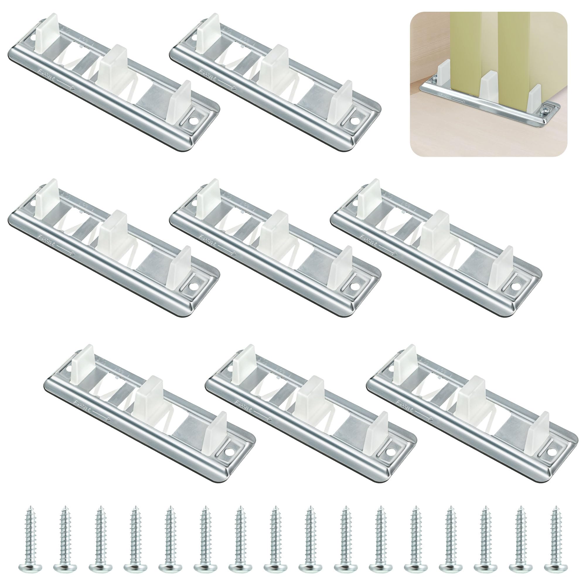 Amazon.com: Enhon 8 Pack Sliding Closet Door Floor Guide Compatible ...
