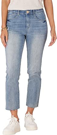 Democracy Women's Ab Solution Slim Straight, Light Blue Vintage at ...